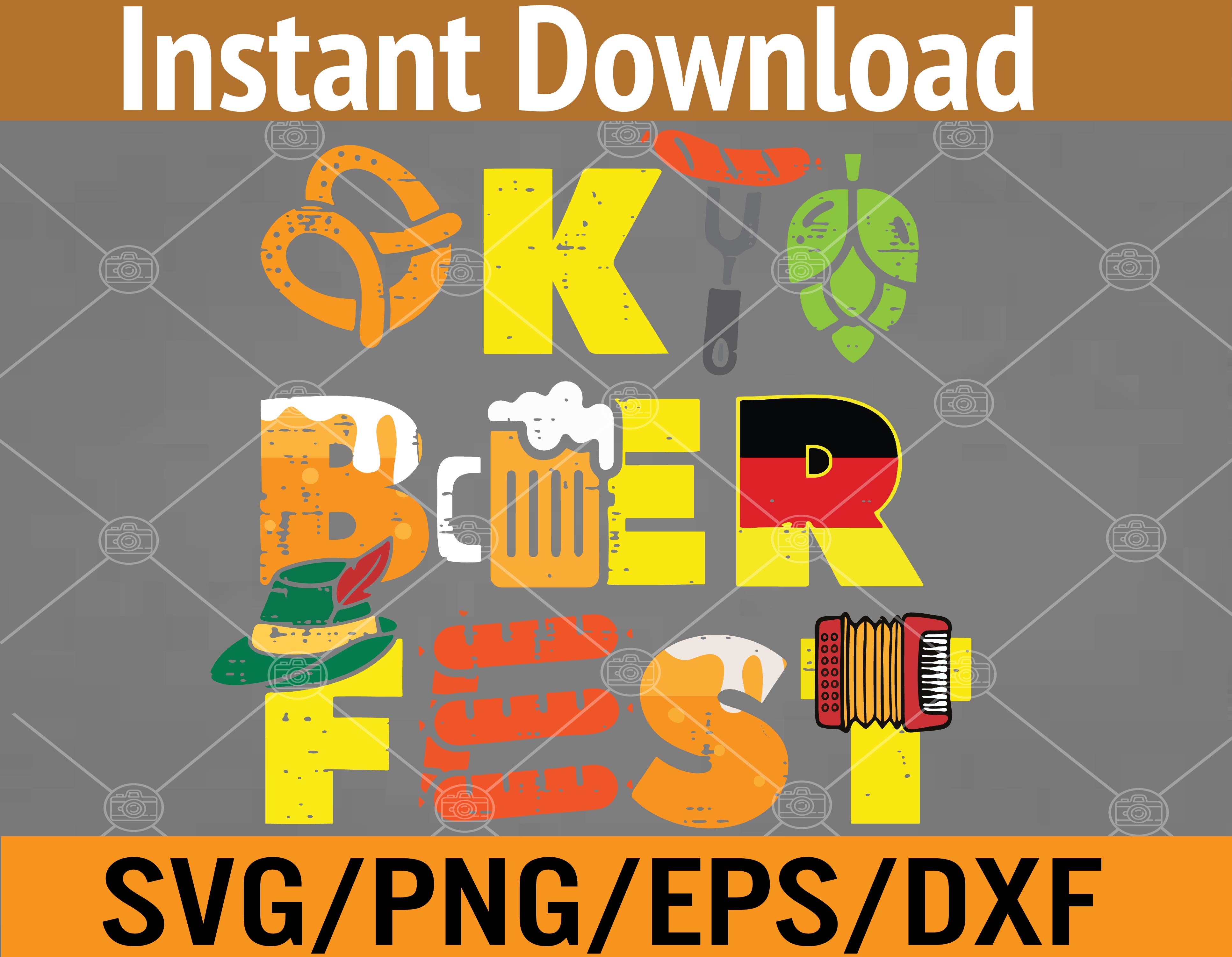 Oktoberfest German Things Cute Bavarian Festival Svg, Eps, P - Inspire ...