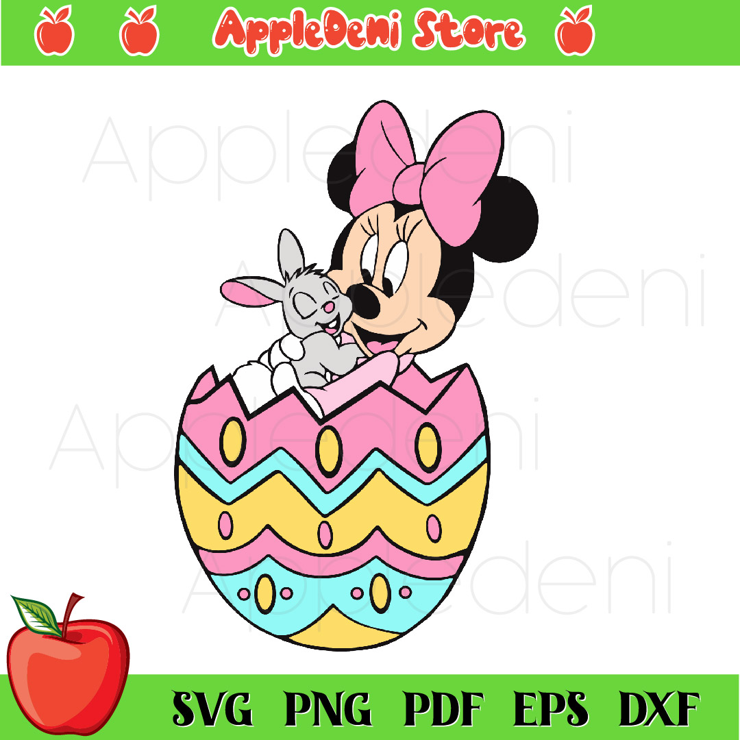Easter Bunny Mickey Minnie Mouse Bundle Svg, Happy Easter sv | Inspire ...