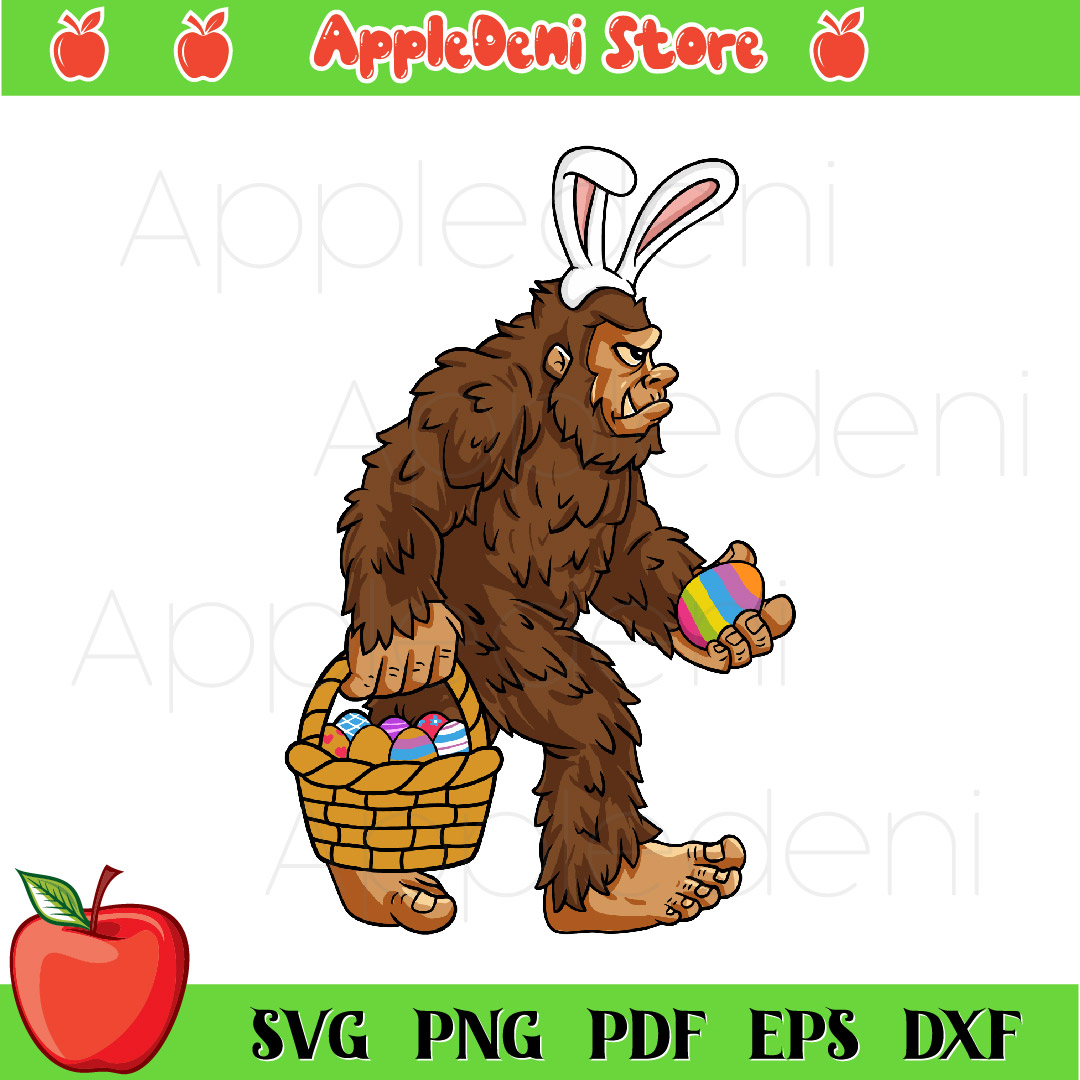 Easter Bigfoot With Egg Basket Svg, Easter Svg, Bunny Svg, C | Inspire ...