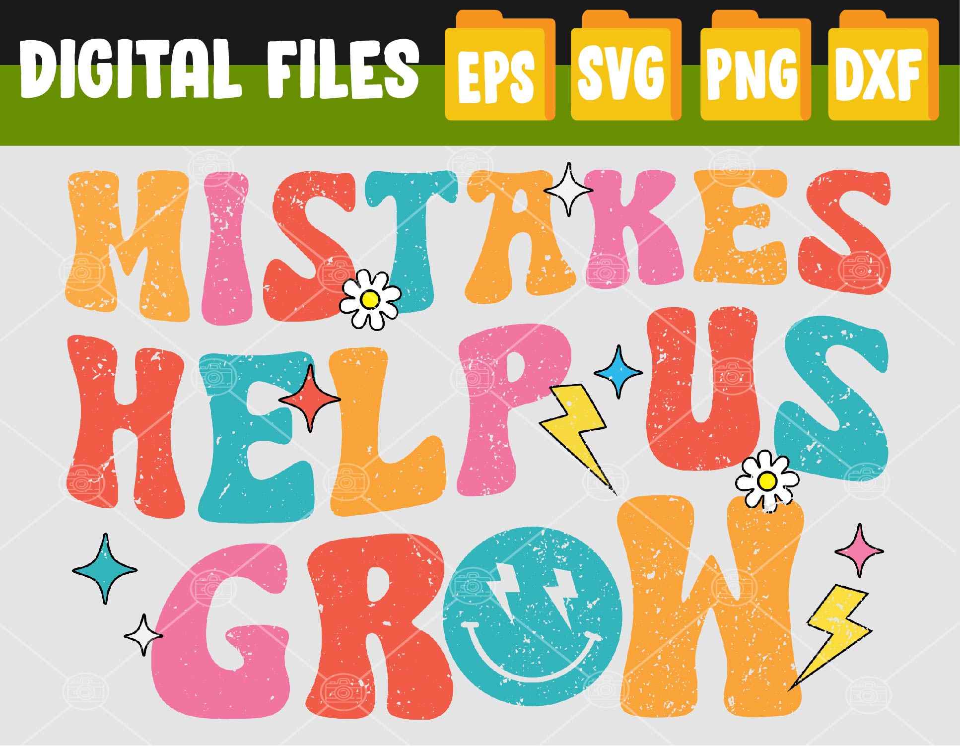 Mistakes Help Us Grow Retro First Day Of Back to School | Inspire Uplift