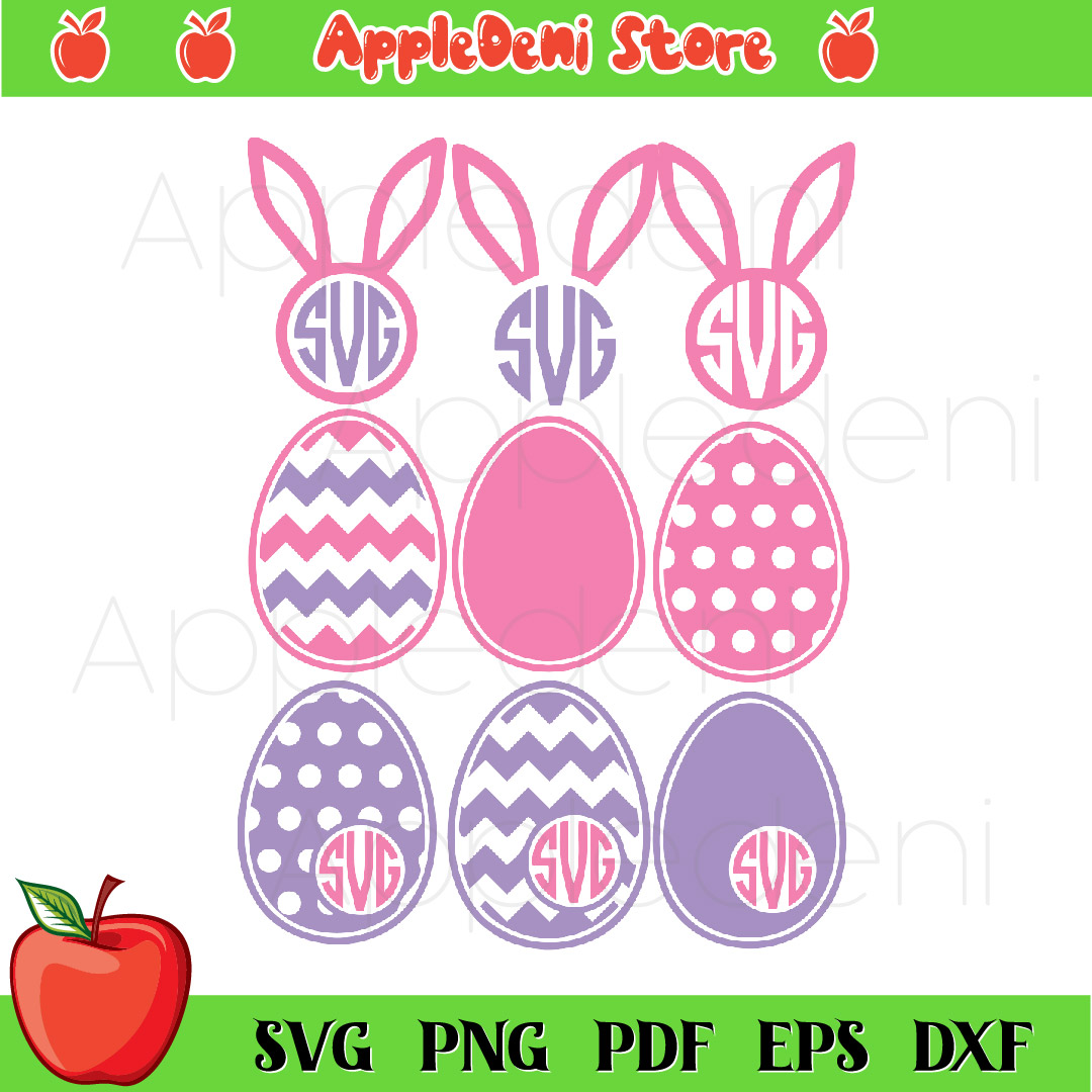 Easter Eggs SVG PNG, Bunny Egg Svg, Bunny Ears Svg | Inspire Uplift