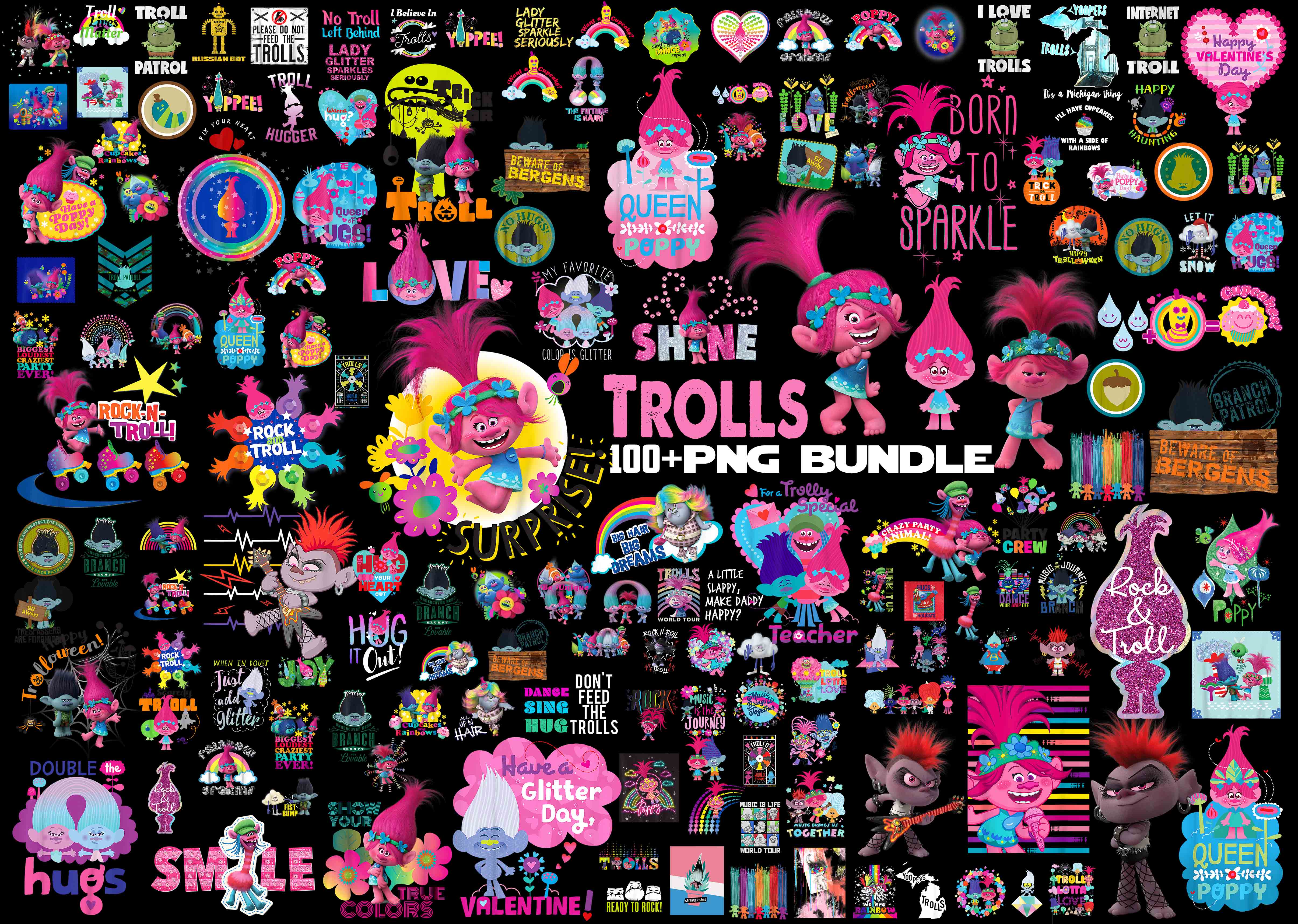 Bundle Trolls Png, Trolls Png, Trolls And Friend Png, Trolls | Inspire ...