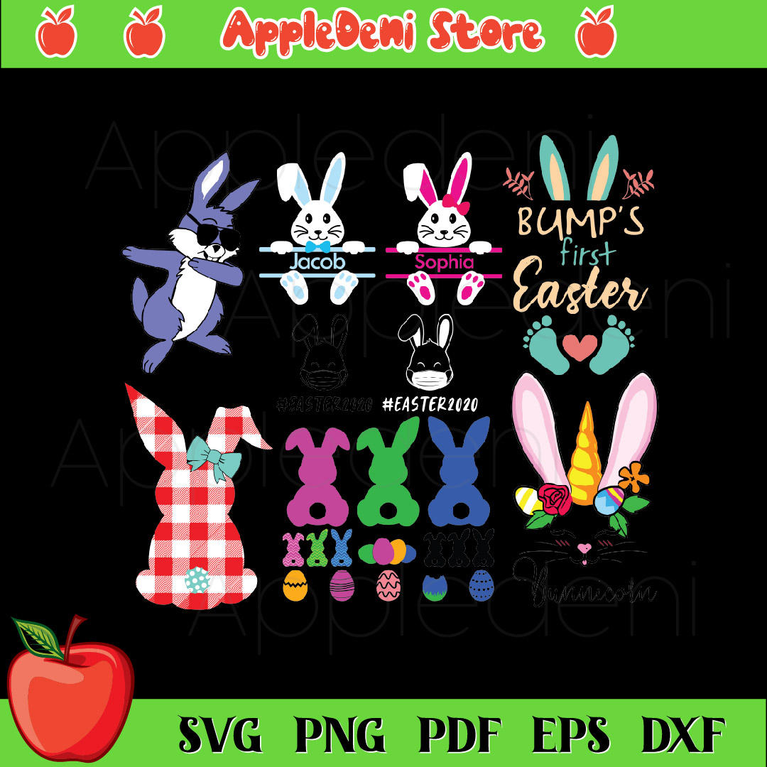 Bunny Bundle Svg, Easter Svg, Bunny Svg, Bunnicorn Svg, East | Inspire ...