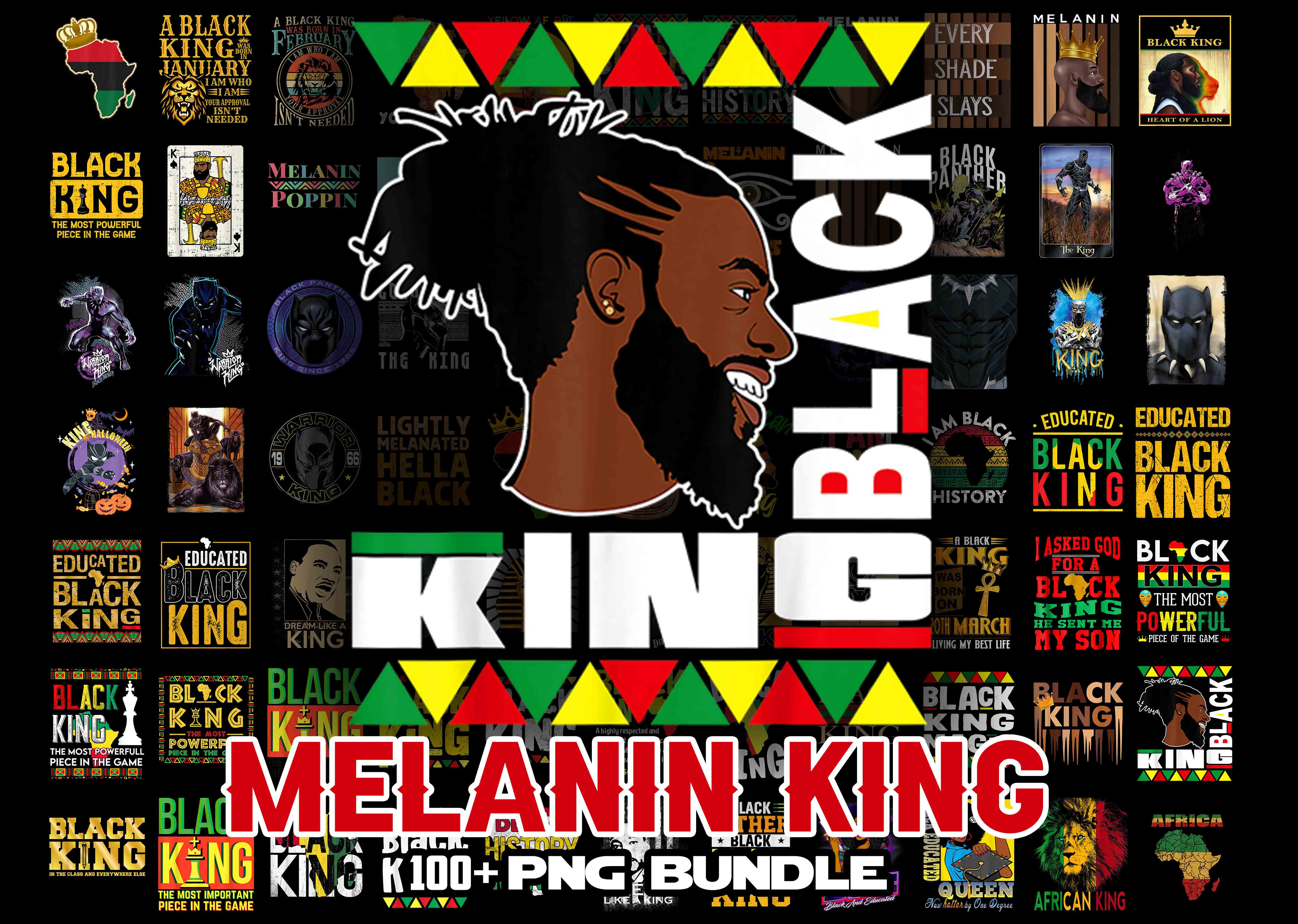 Bundle 100 Melanin King Png, Educated Black King Png, Black | Inspire ...