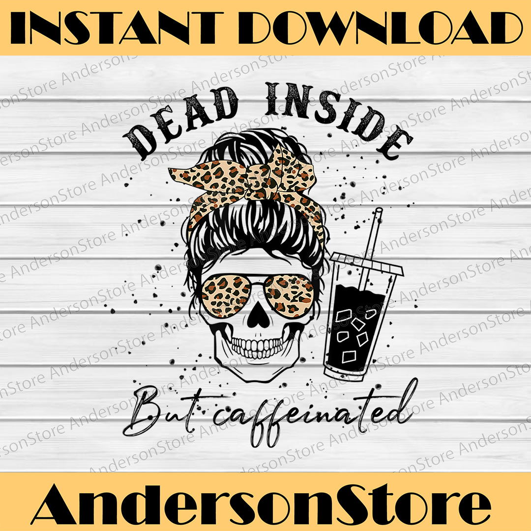 Leopard Messy Bun Dead Inside But Caffeinated Mother's Day H | Inspire ...