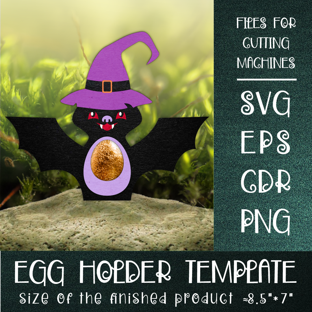 Halloween Bat Egg Holder Template SVG | Inspire Uplift