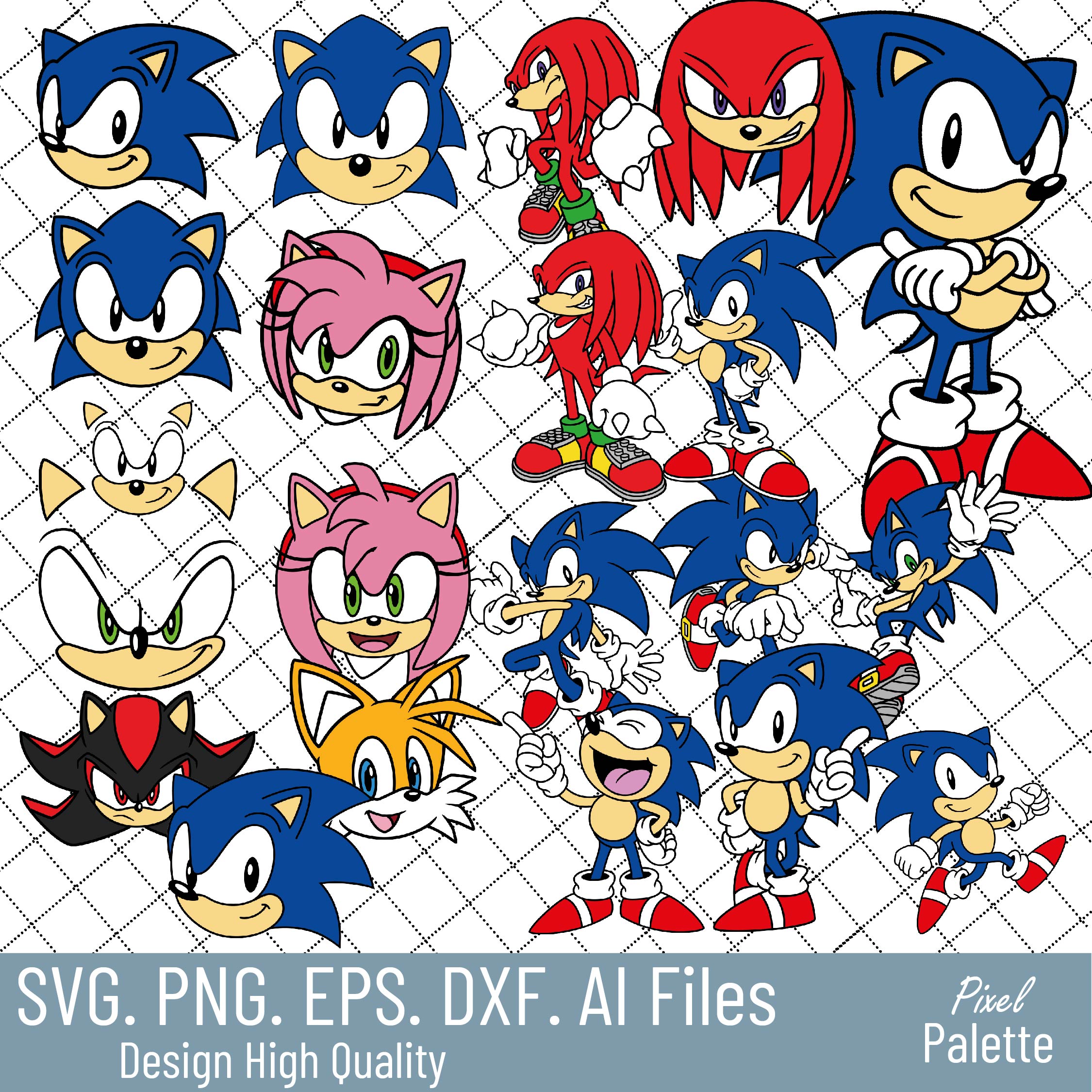Sonic The Hedge Hog Bundle Svg, Cartoon Svg, Sonic Svg, Soni | Inspire ...