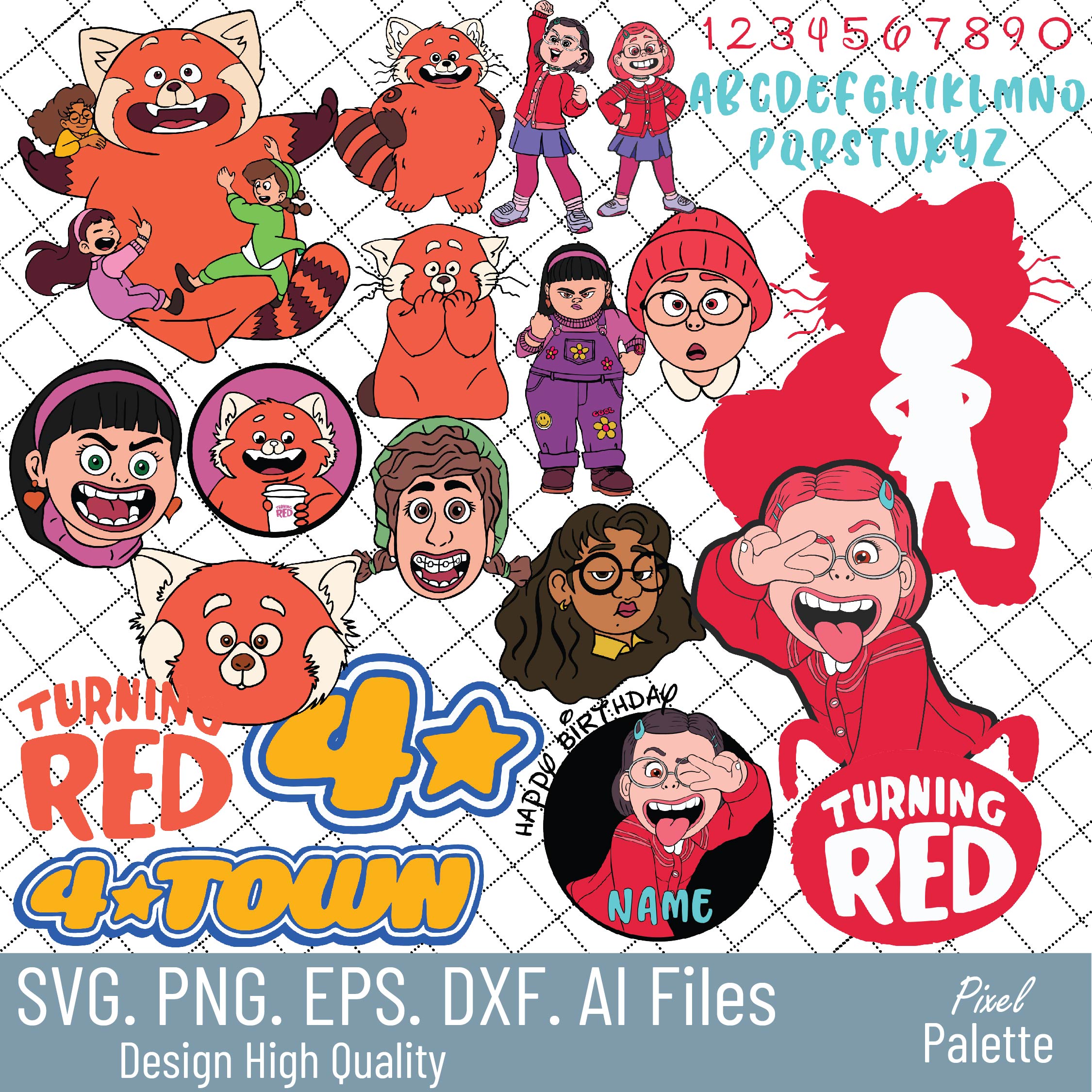 Turning Red Svg Bundle, Turning Red Clipart, Turning Red Log - Inspire ...