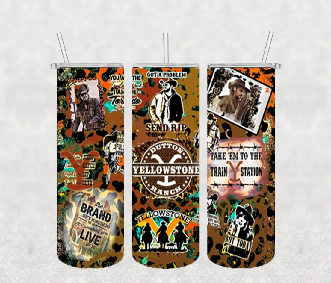 Yellowstone Dutton Ranch Tumbler Template Sublimation Design | Inspire ...