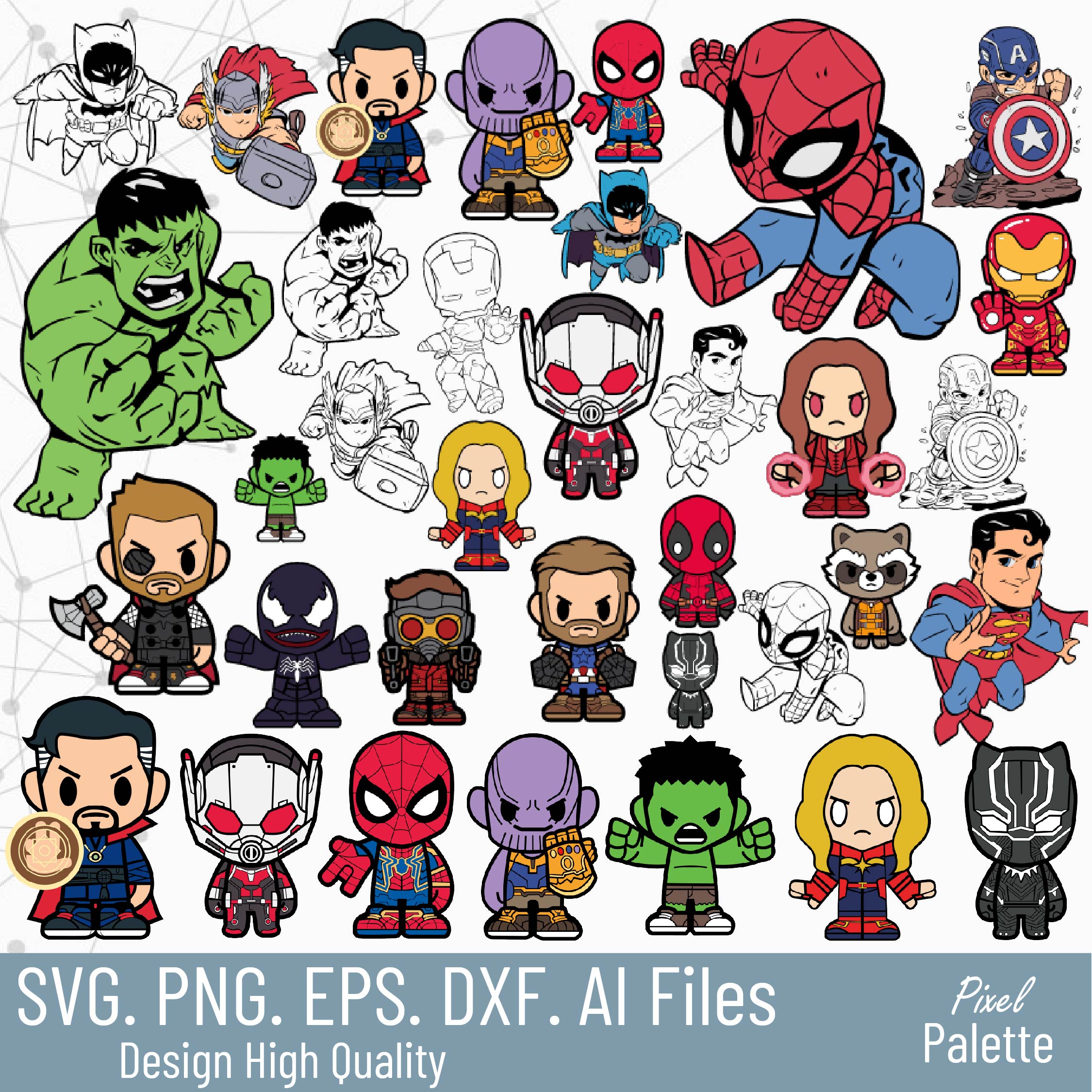 Marvel Svg Png Image Design Bundle For Cricut Updated New Ch | Inspire ...