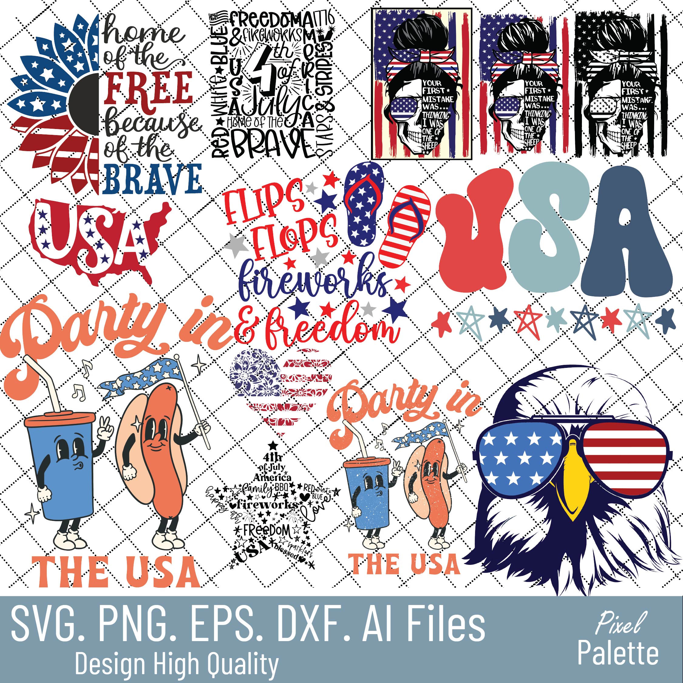 4th of July SVG Bundle, July 4th SVG, Fourth of July svg, Am | Inspire ...