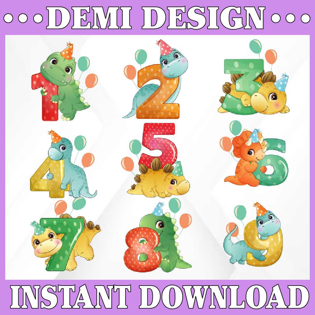 Dinosaur T rex Numbers Png, Dinosaur Theme Birthday Party, B | Inspire ...