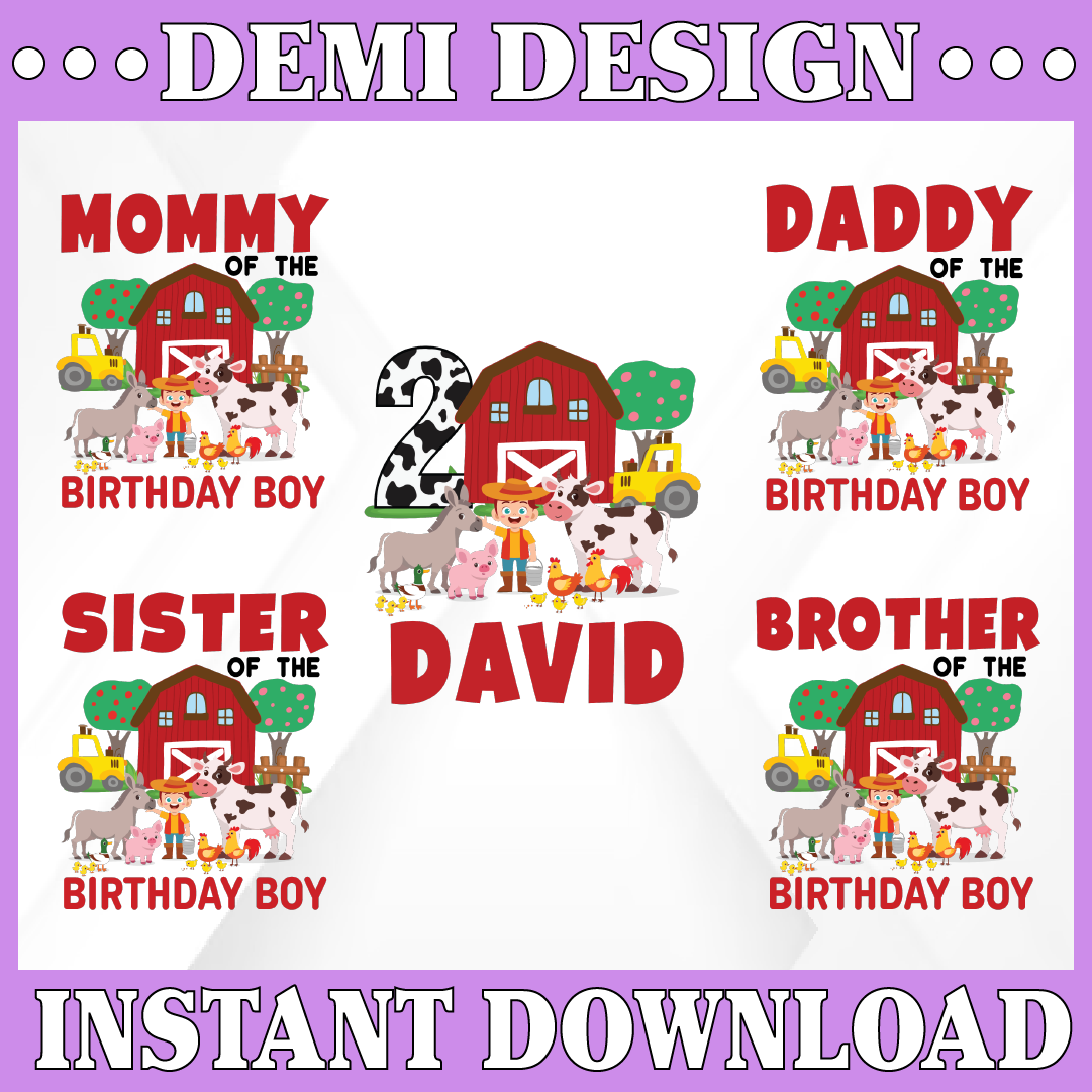 Personalized Barn birthday Boy Png, Farm birthday Png, Tract - Inspire ...
