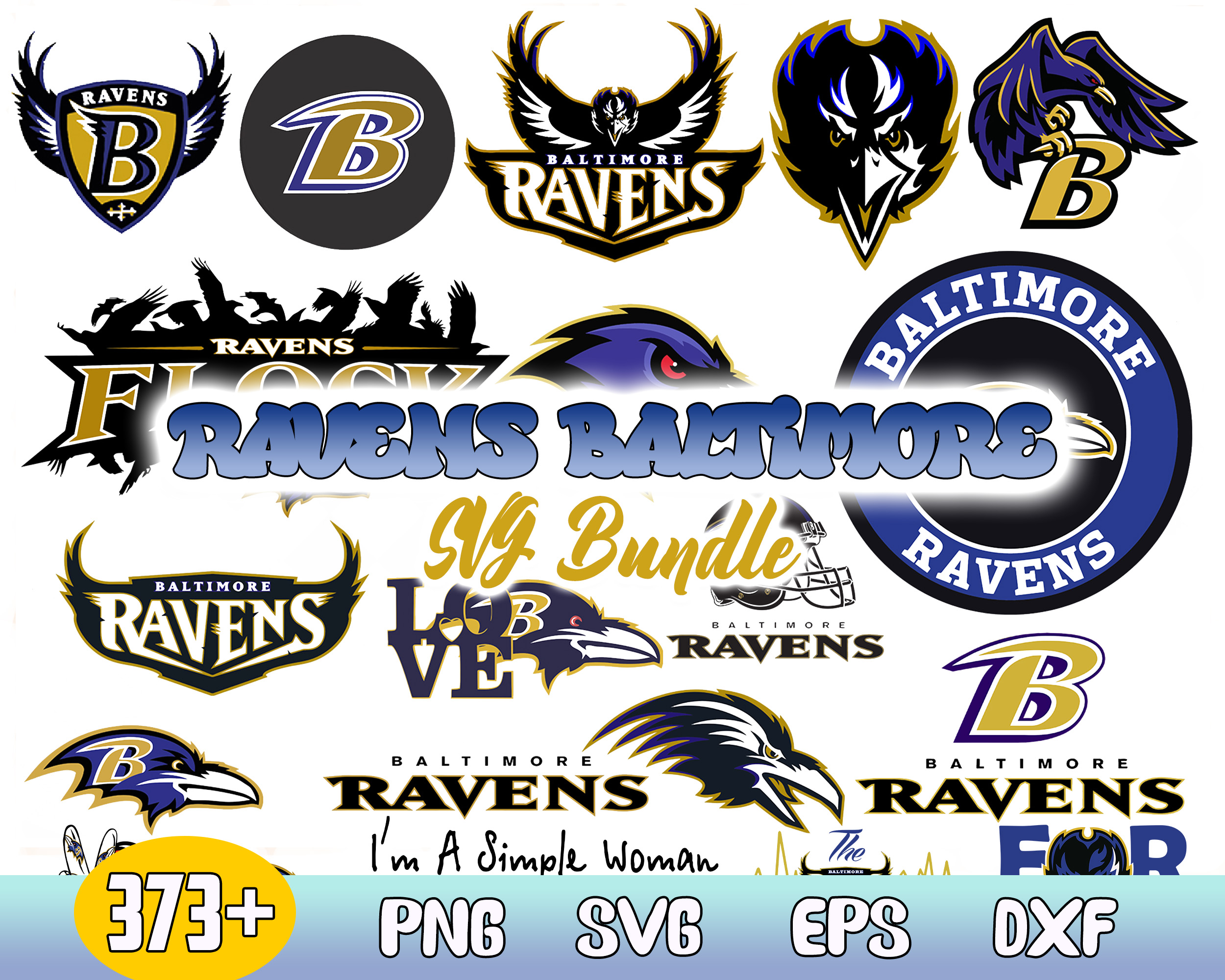 Ravens Baltimore Bundle Svg, Ravens Baltimore Svg, NFL Team | Inspire ...