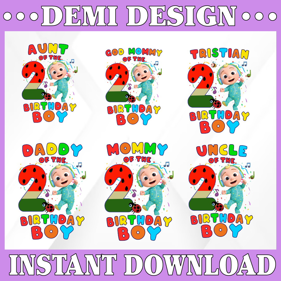 Cocomelon Birthday Number PNG, Cocomelon Birthday Boy/ Girl - Inspire ...