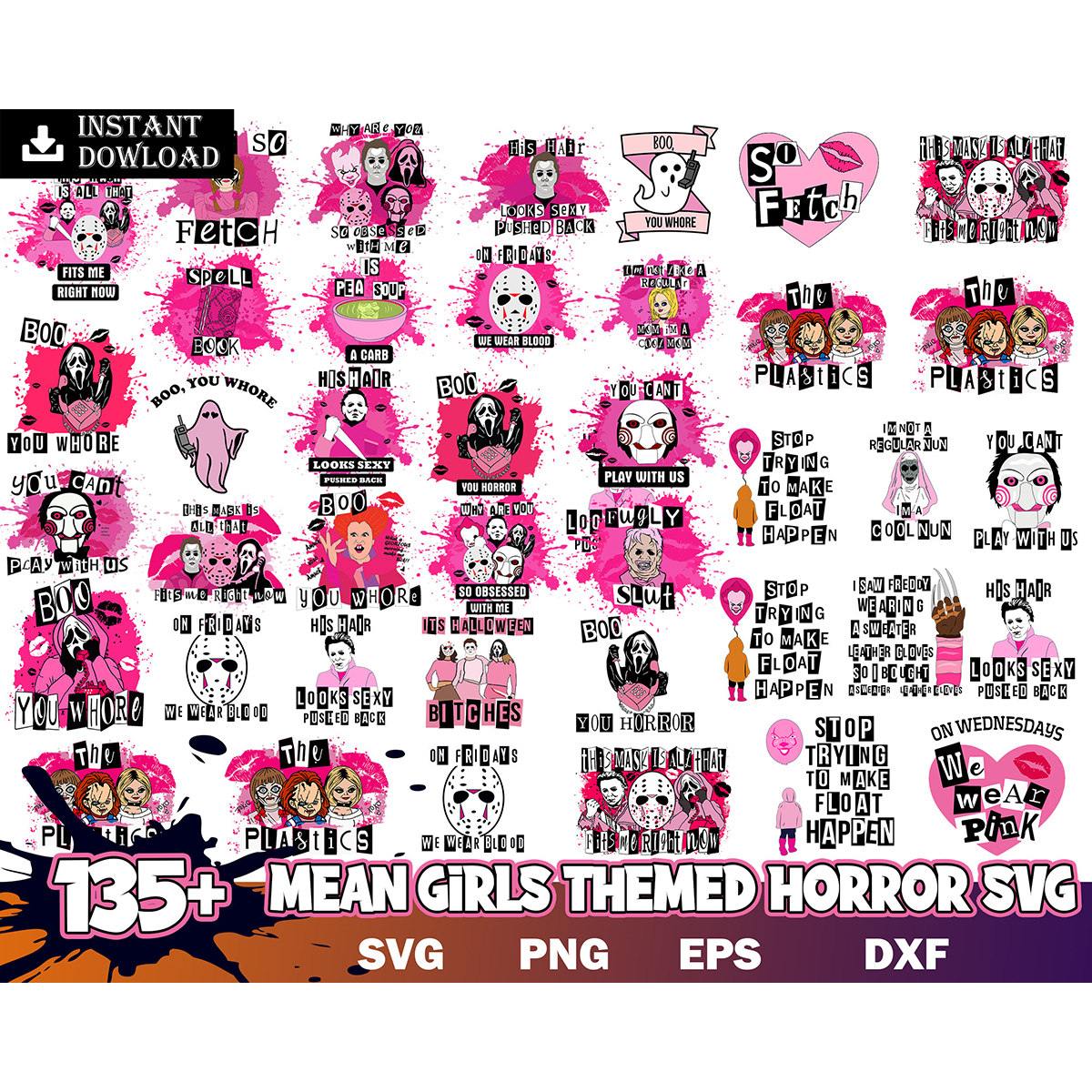 135 File Mean Girls svg, Mean Girls Bundle svg, Horror svg e - Inspire ...