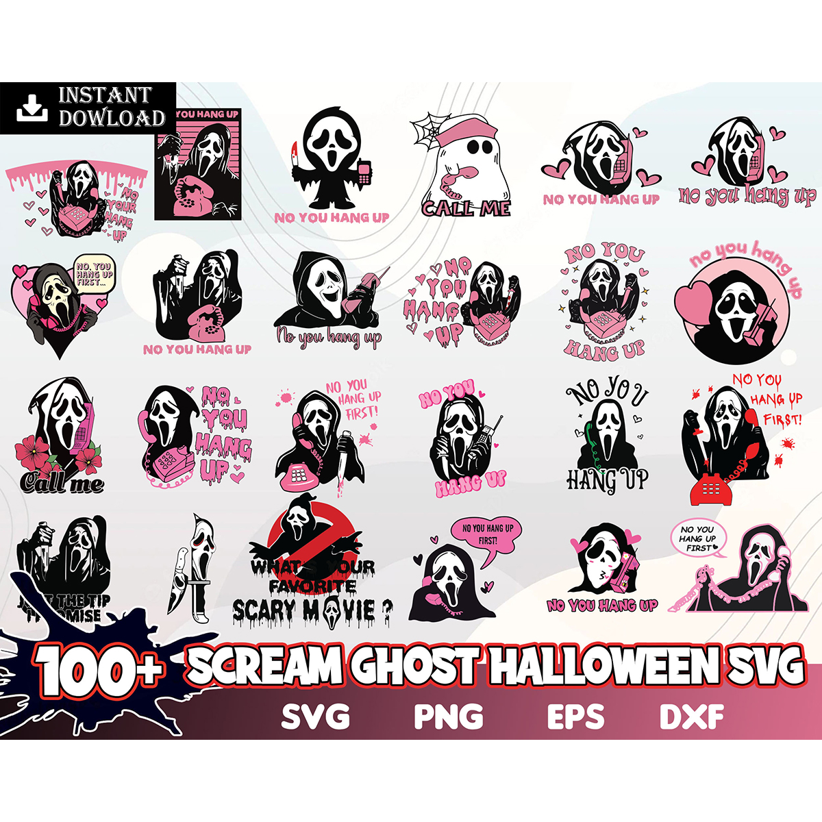 145 Scream svg, Ghost face svg, Scream You Hang up SVG, Scre | Inspire ...