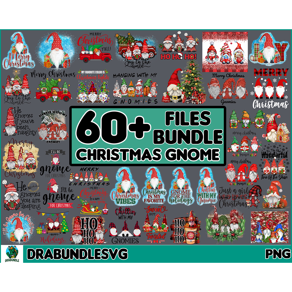 60 Files Christmas Gnome Png Bundle, Merry Christmas Png, Ch | Inspire ...