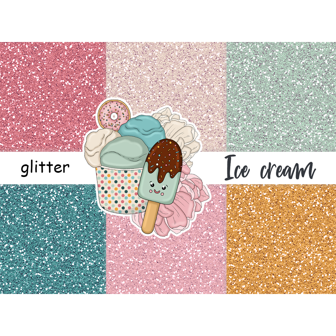 Ice Cream Glitter | Pink Sparkle Background | Inspire Uplift
