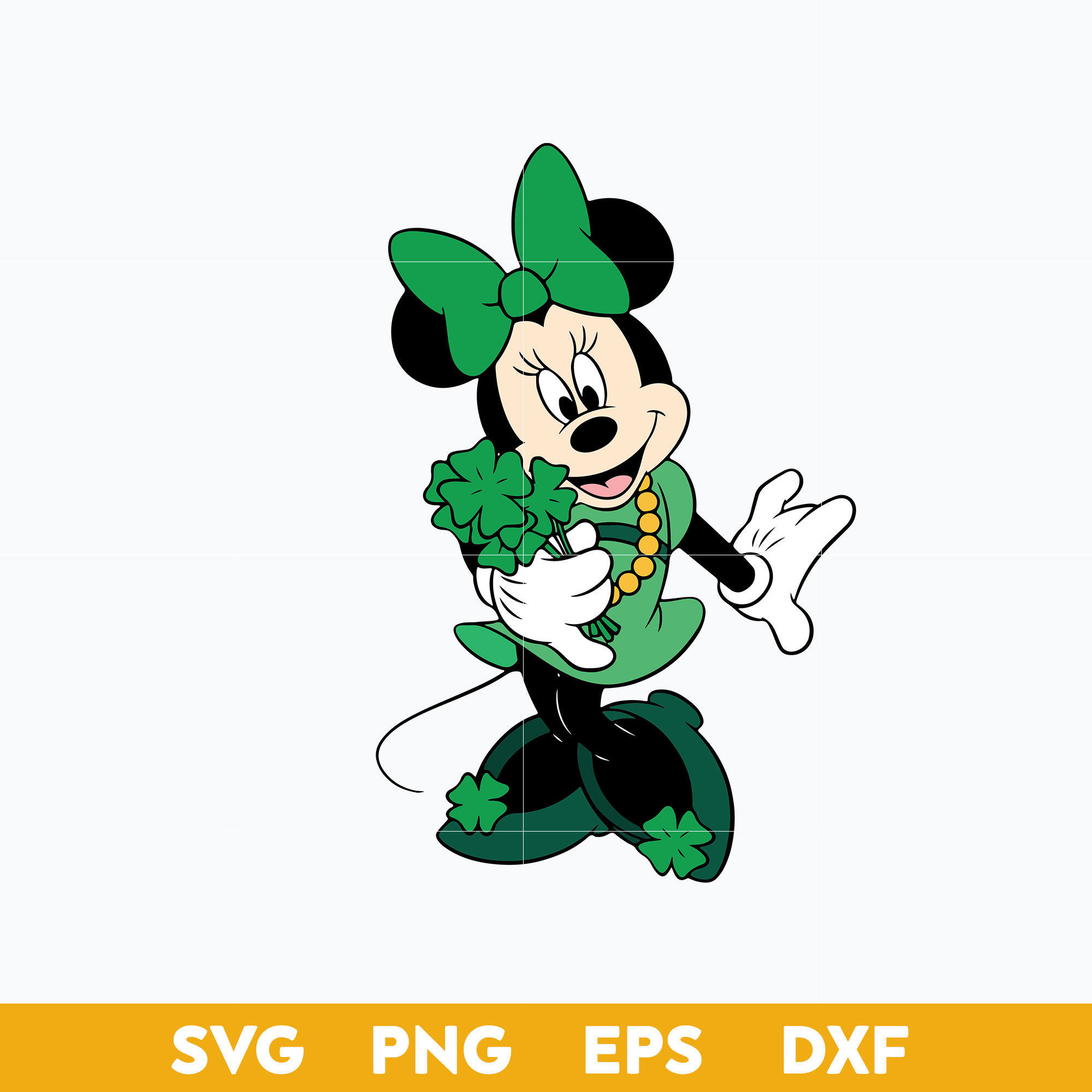 Minnie St Patrick's Day Svg, Minnie Shamrock Svg, St Patrick | Inspire ...
