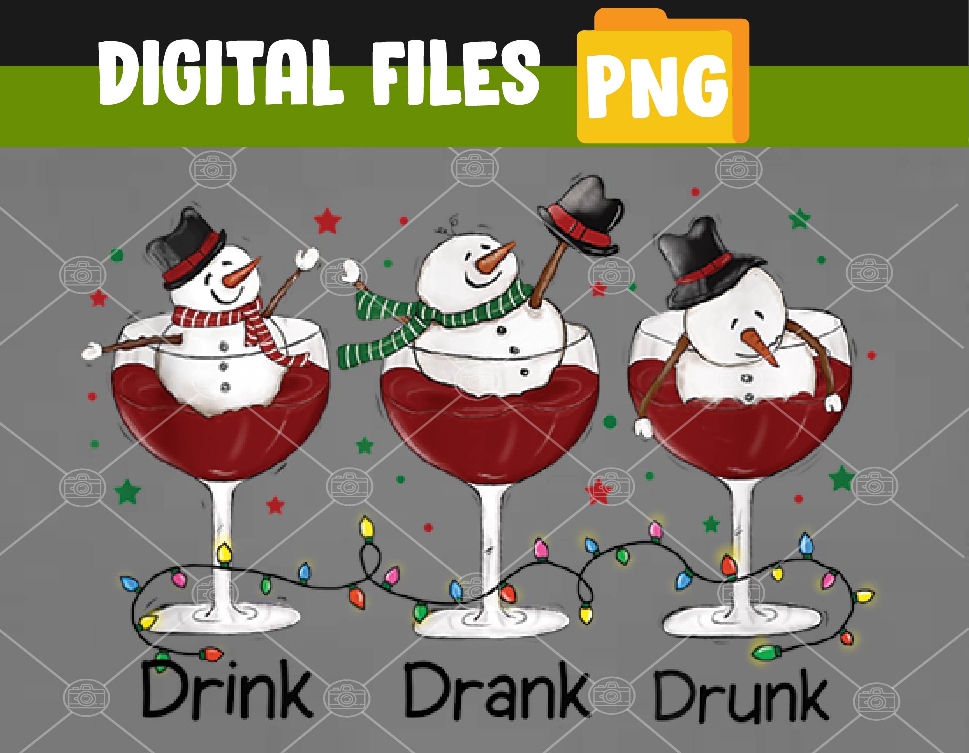 Fun Holiday Drink Drank Drunk PNG, Digital Download | Inspire Uplift
