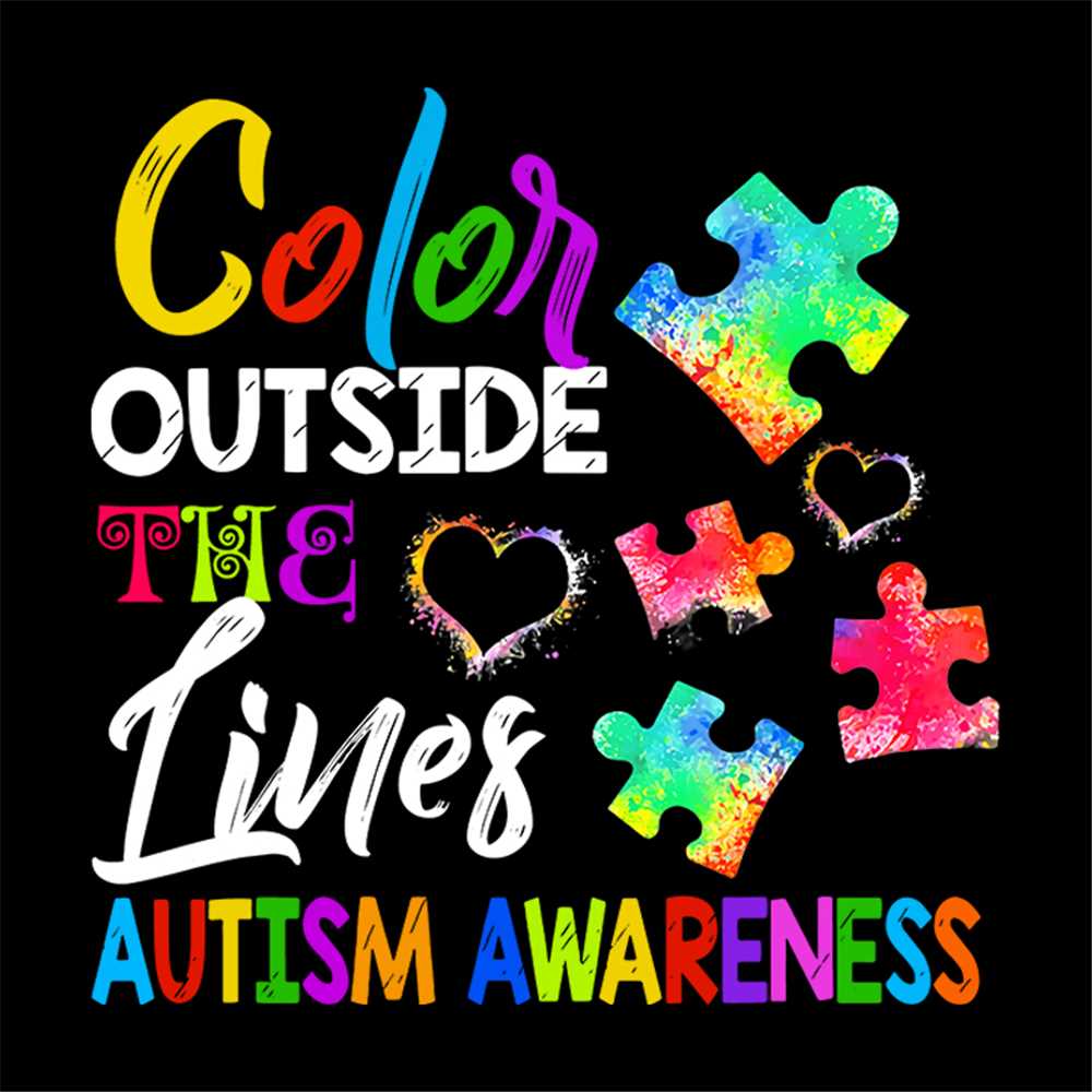 Autism Awareness Colour Outside The Line Svg, Autism Svg, Co - Inspire ...