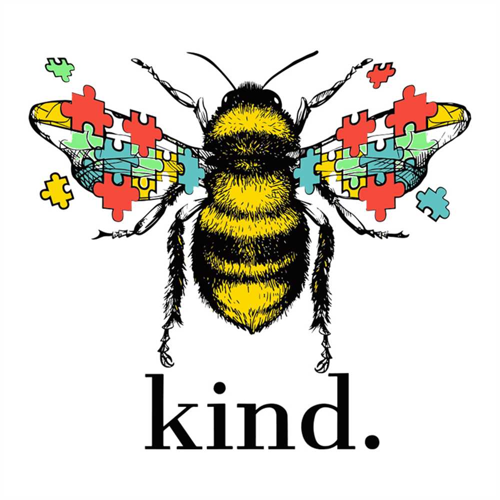 Autism Awareness Bee Kind Puzzle Pieces Svg, Autism Svg, Bee | Inspire ...
