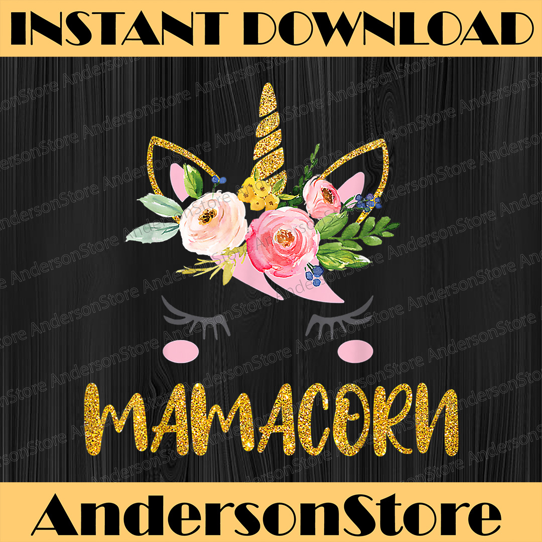 Cute Mamacorn Unicorn Face Costume Mom Mother's Day Happy Mo - Inspire ...