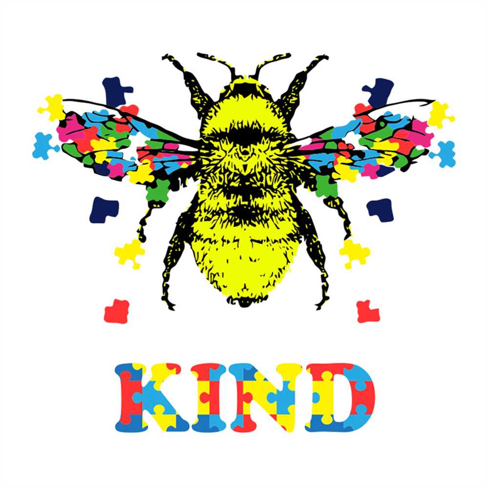 Cute Funny Bee Kind Autism Awareness Svg, Autism Svg, Bee Ki | Inspire ...