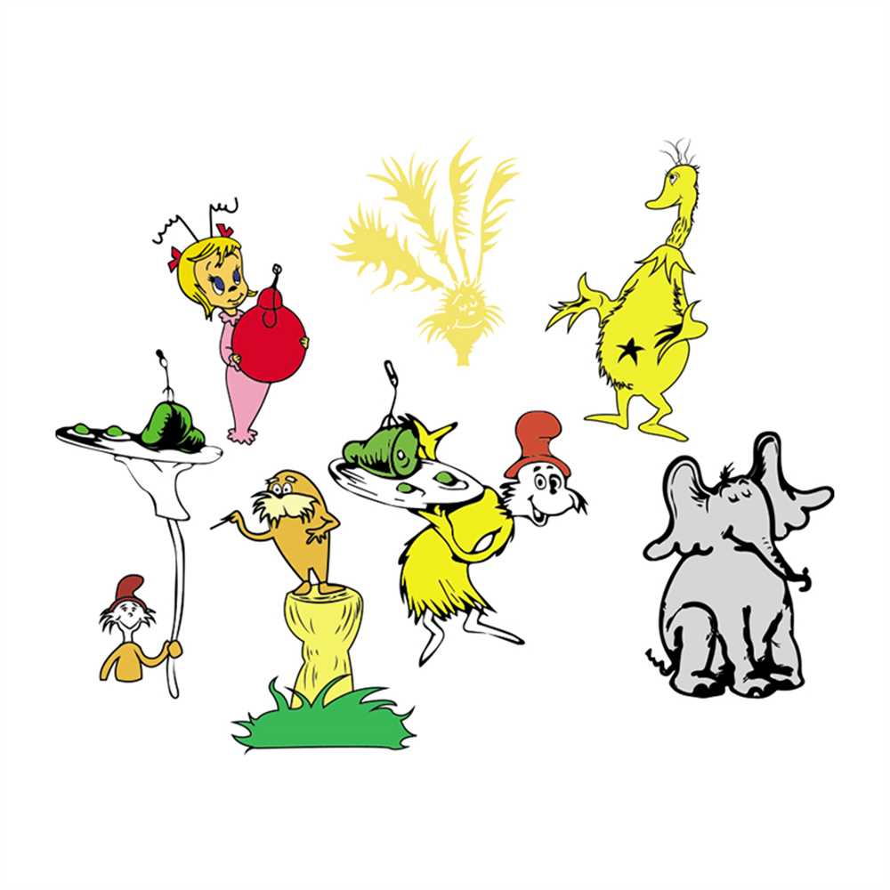 Dr seuss characters svg, dr seuss svg, cat in the hat svg, e | Inspire ...