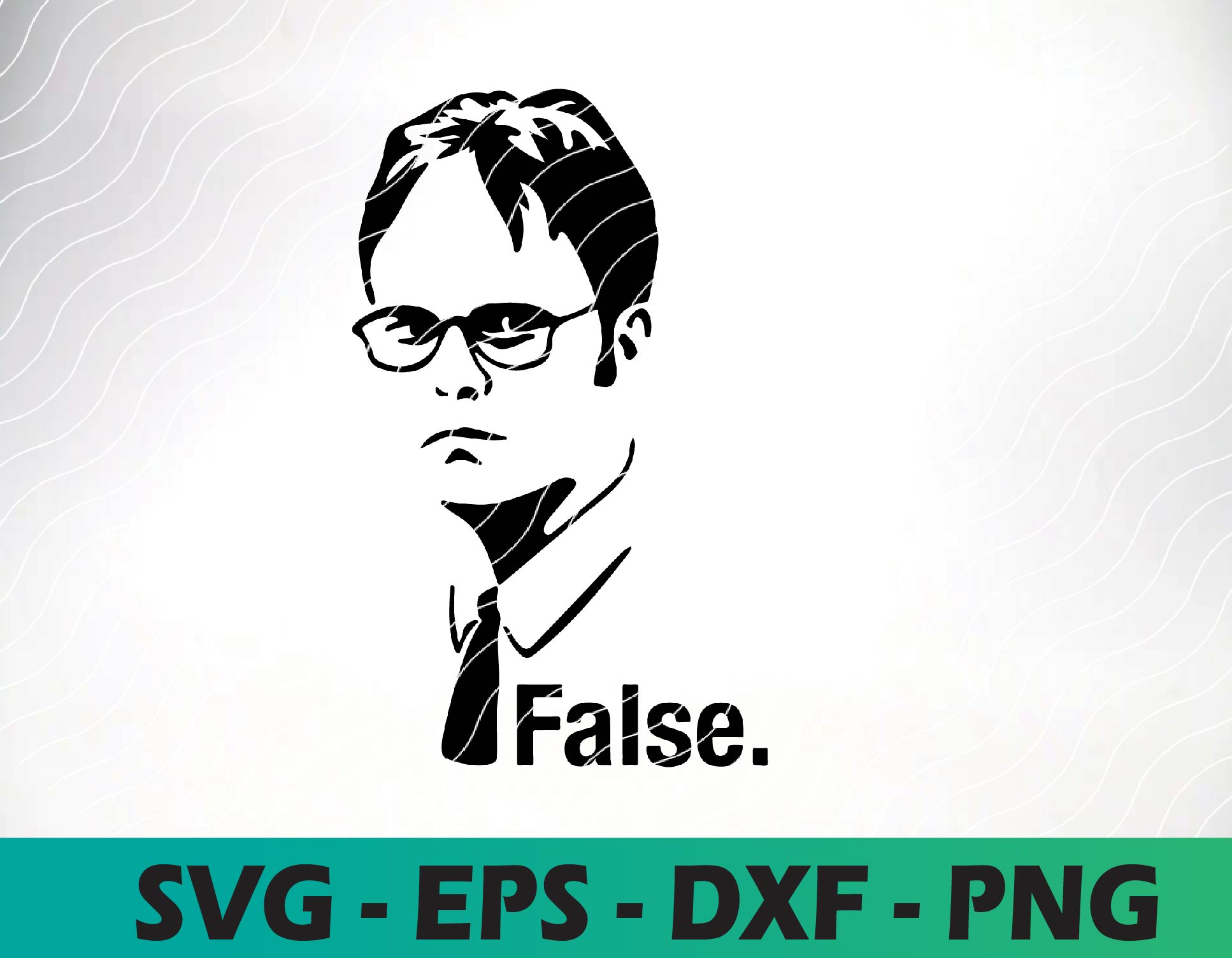Dwight Schrute FALSE The Office Logo, ,svg, png, dxf, eps, d | Inspire ...