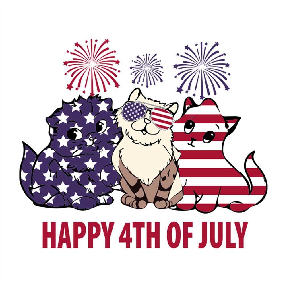 Happy 4th of july adorable cats svg, independence day svg, 4 | Inspire ...