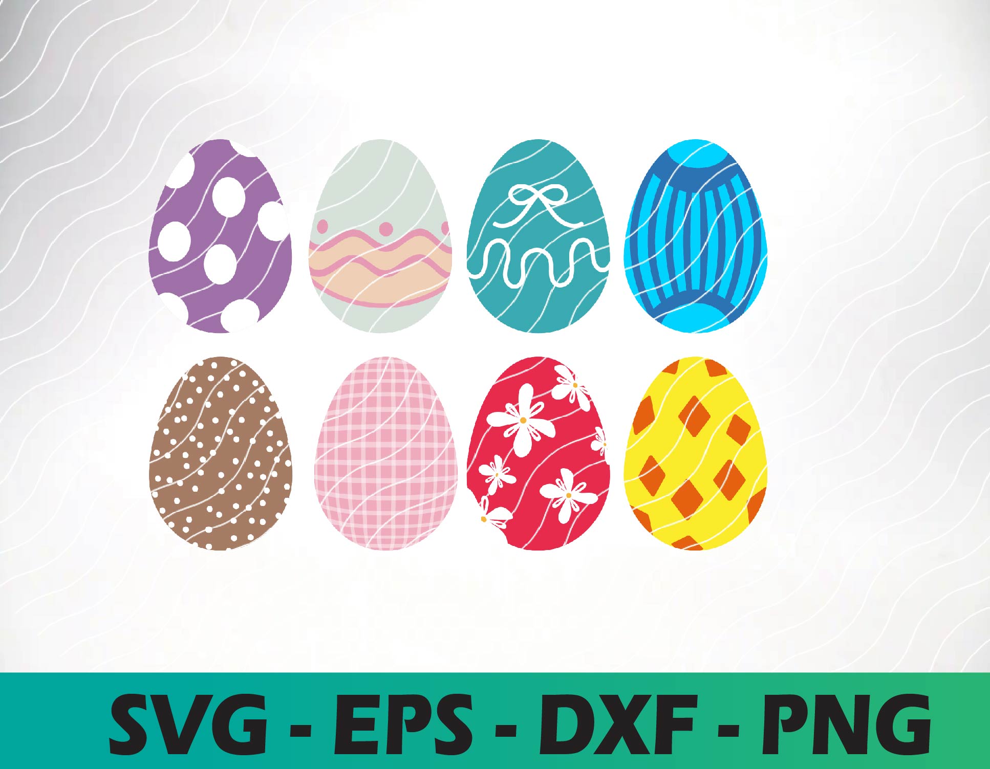 Easter Eggs svg, Egg svg,Egg with bow DXF, Easter bunny egg | Inspire ...