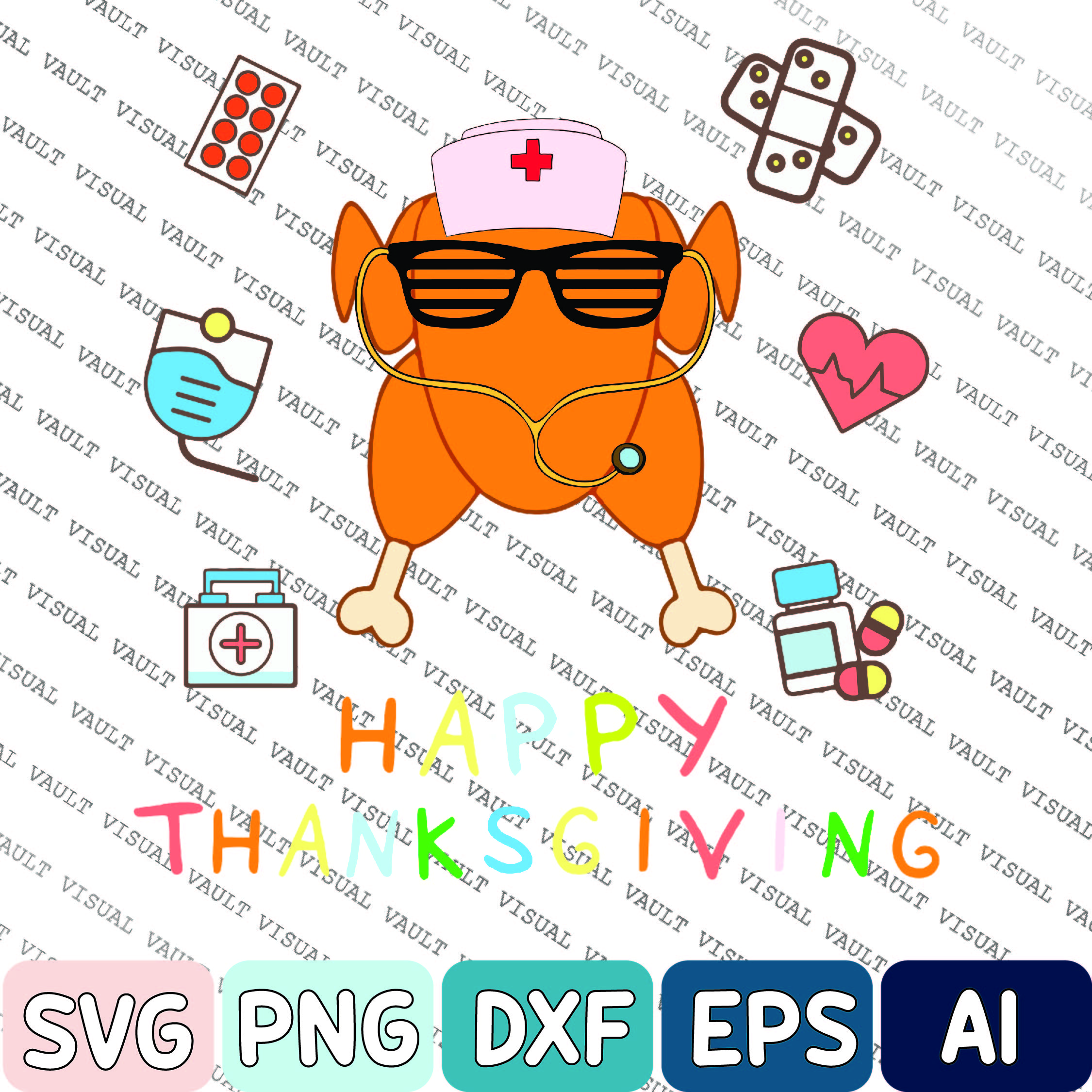 Nurse Thanksgiving Svg, Thanksgiving Nurse Crew Svg, Thankfu - Inspire ...