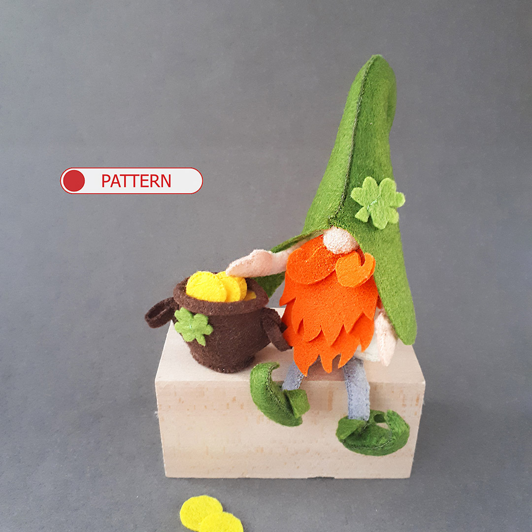 St. Patrick's Day Gnomes felt pattern , Irish Gnome , St. Pa | Inspire ...