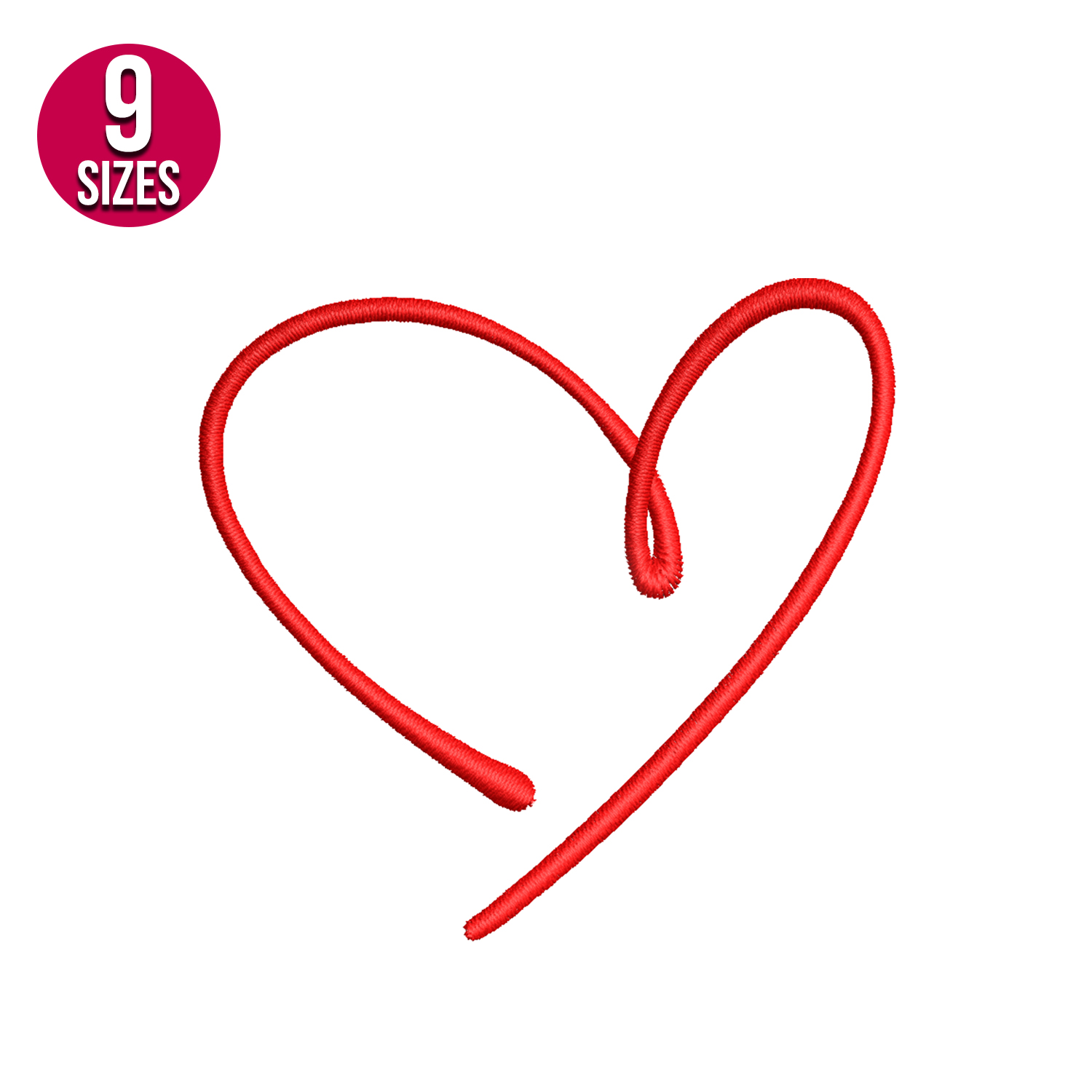 Heart shape embroidery design, Machine embroidery pattern, I | Inspire ...