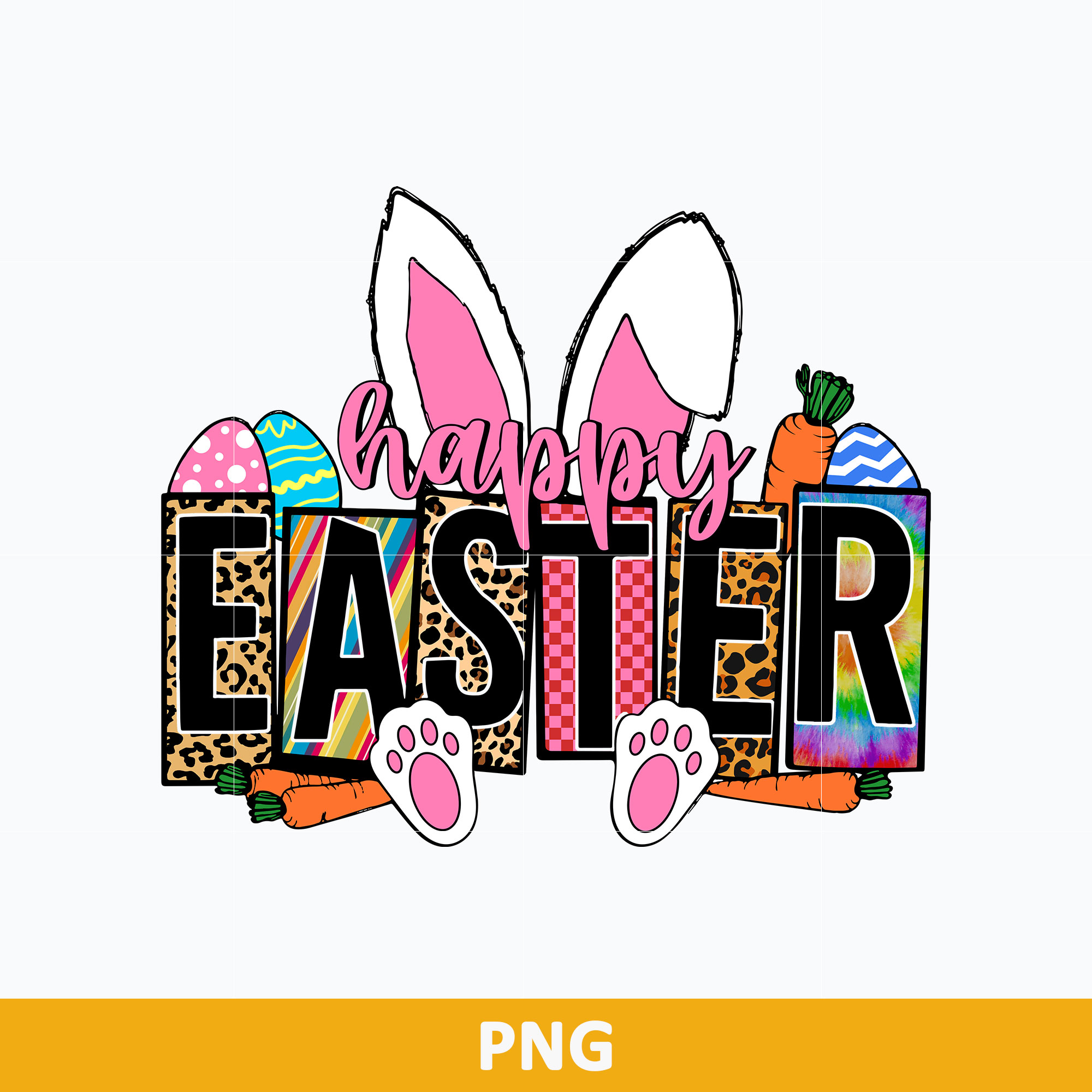 Happy Easter Png, Easter Bunny Pattern Png, Easter Egg Png, | Inspire ...