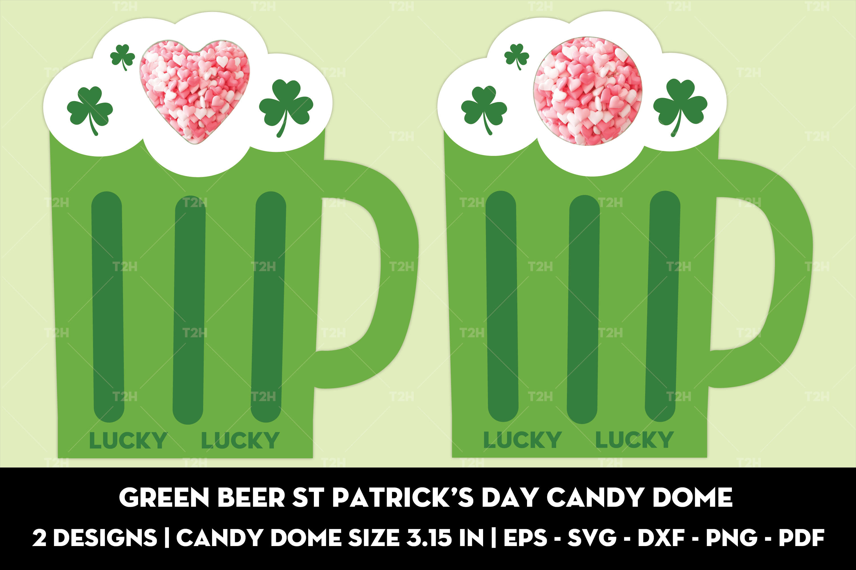 Green beer St Patrick's Day candy dome | Inspire Uplift