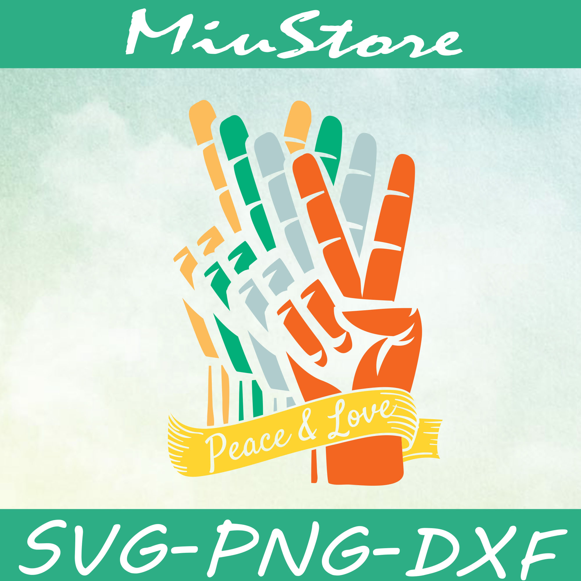 peace and love svg, sign language svg,png,dxf,cricut - Inspire Uplift