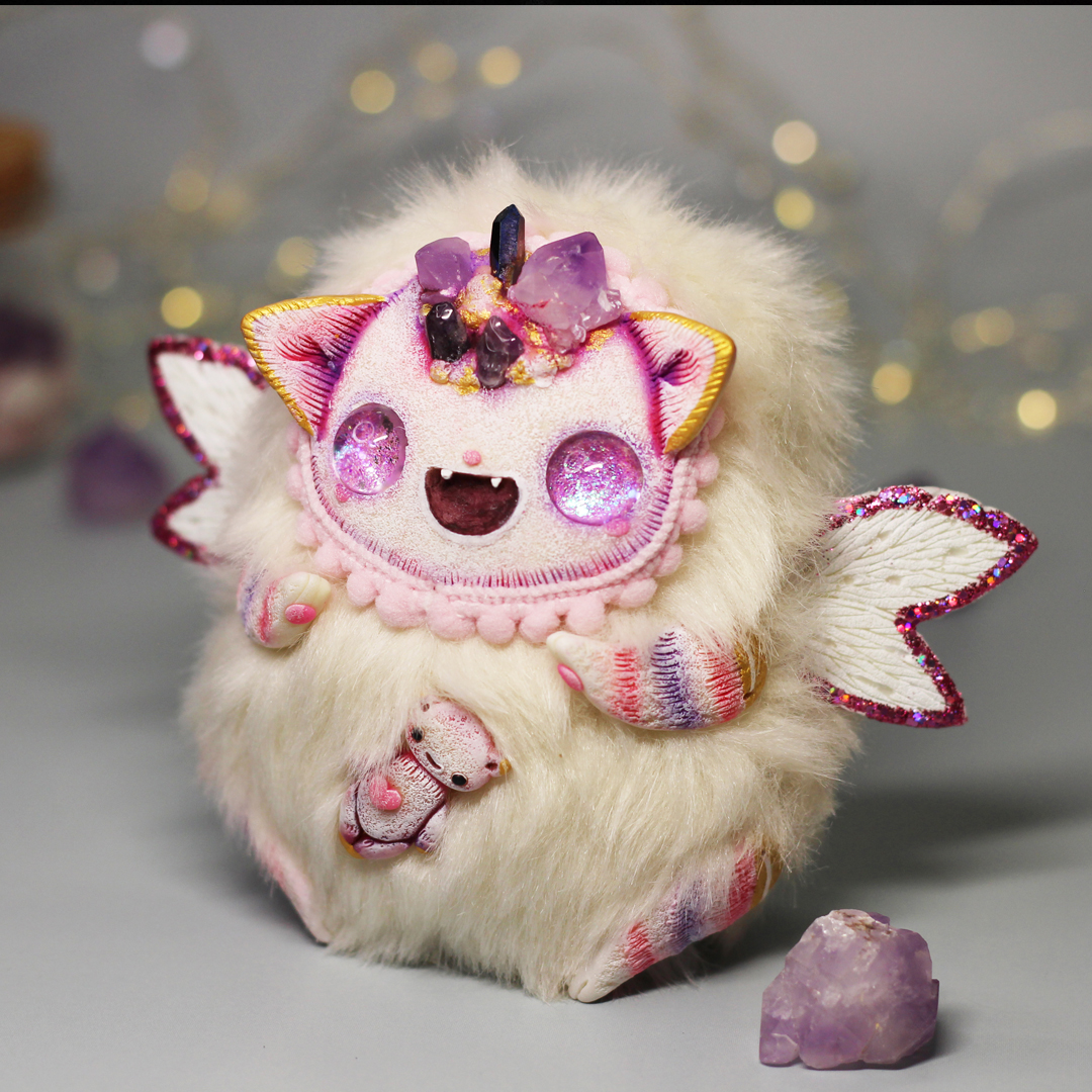 art cat doll collectible creepy toy glow monster kitty craft - Inspire ...