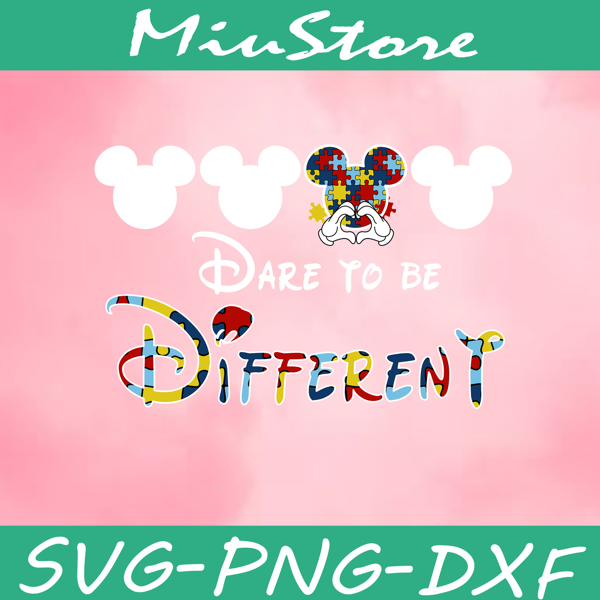 Autism Awareness Mickey SVG, Disney Dare To Be Different SVG - Inspire ...