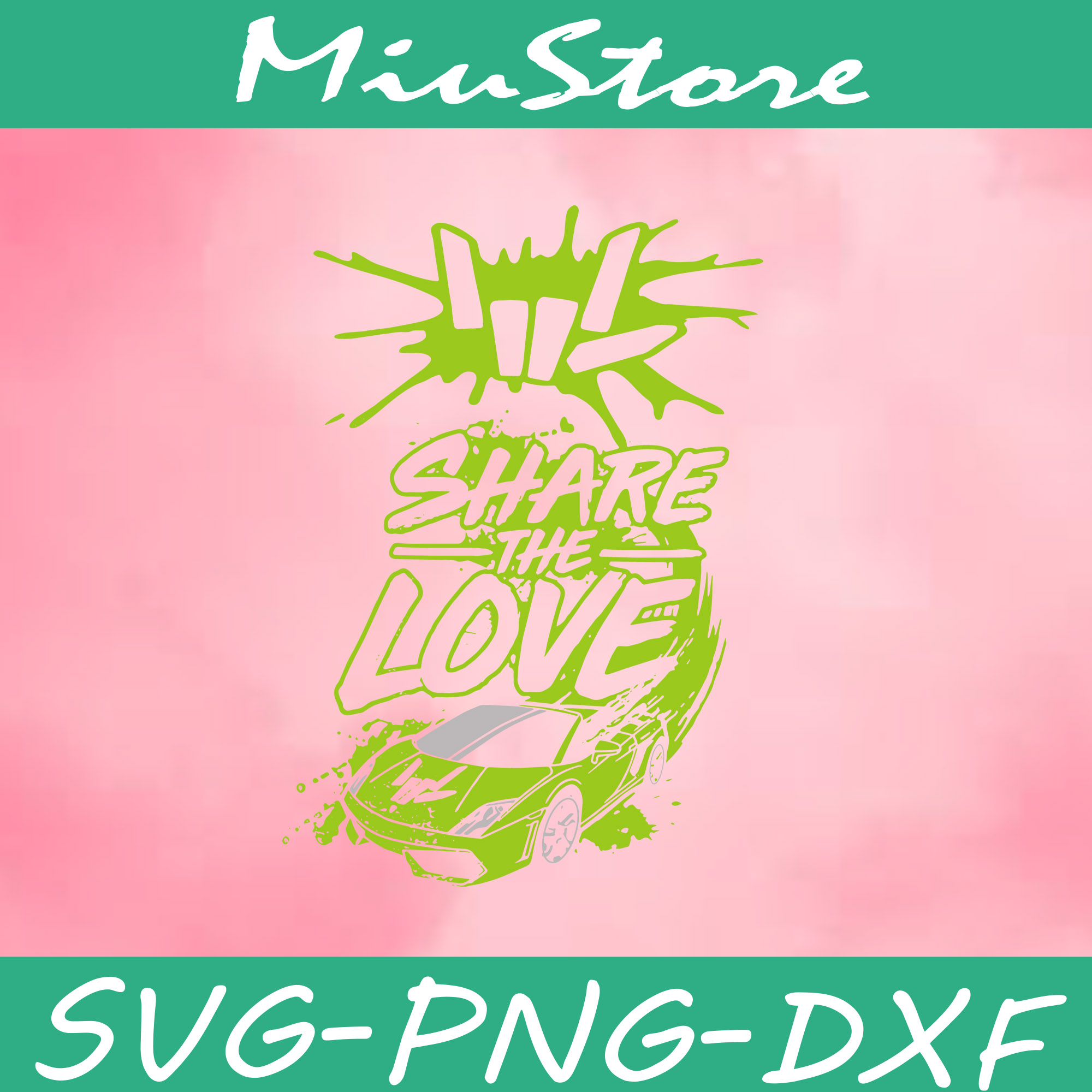 Share The Love Lamborghini SVG,png,dxf,cricut - Inspire Uplift