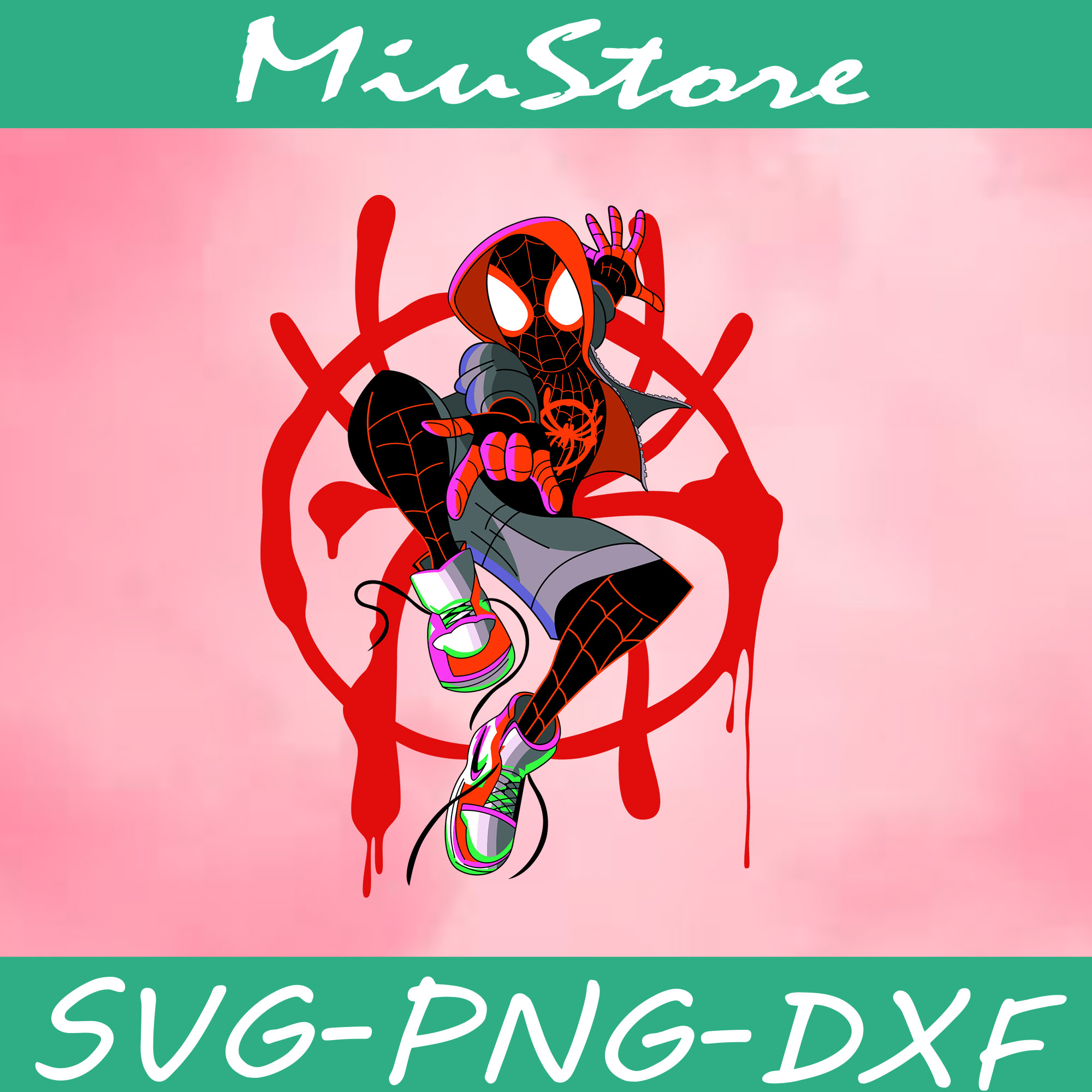 Spider Man Miles Morales SVG,png,dxf,cricut | Inspire Uplift