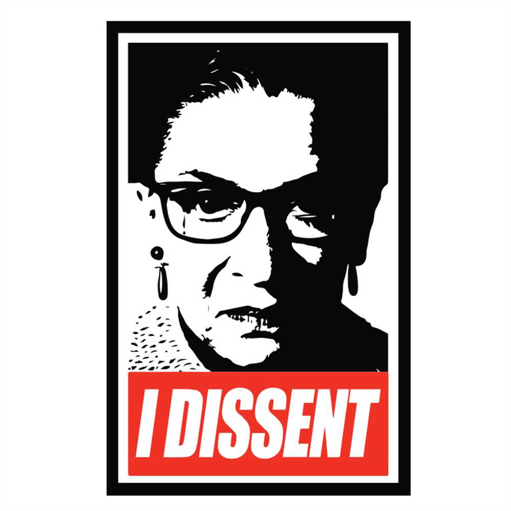 RBG I dissent SVG | Inspire Uplift