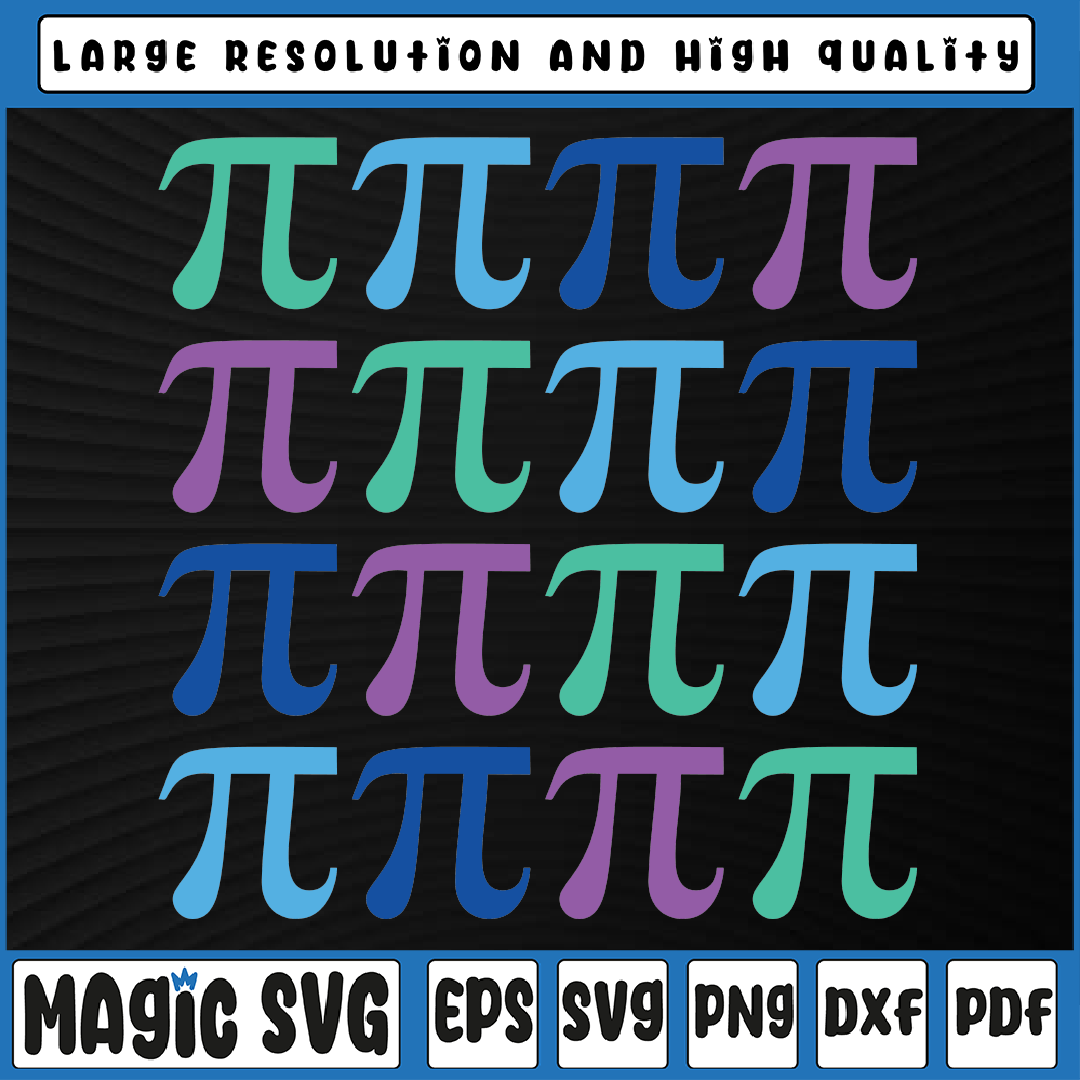 Happy Pi Day with Symbols Svg, Pi Math Symbol SVG, Rainbow | Inspire Uplift