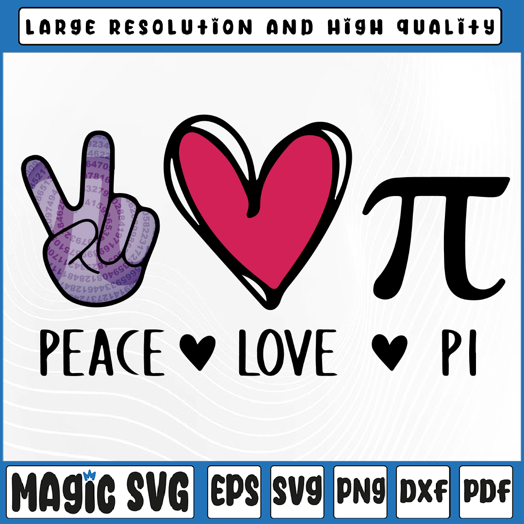 Peace Love Pi Svg, Math Love Pi Day svg, Mathematics Math Te | Inspire ...
