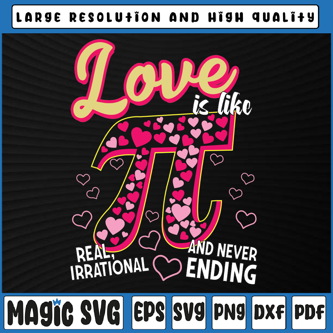 Funny Love Is Like Pi Svg, Pi day svg, Pi Symbol Svg, Math s - Inspire ...