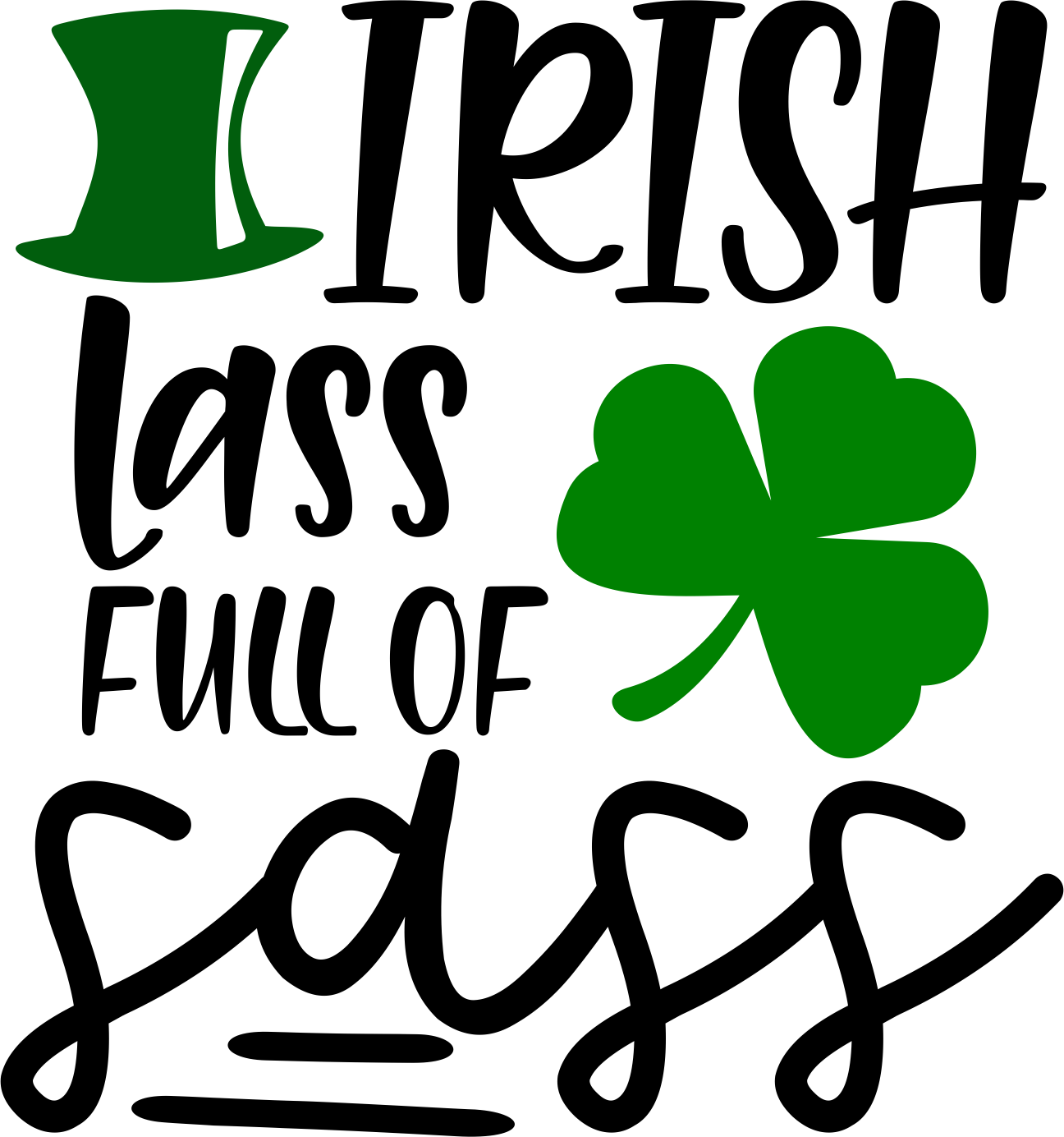 Irish Lass Full Shamrocks Svg, St Patrick's Day Svg, Shamroc | Inspire ...