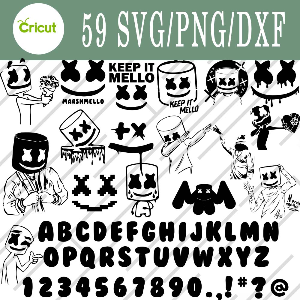 Marshmello svg, Marshmello bundle svg, Png, Dxf | Inspire Uplift
