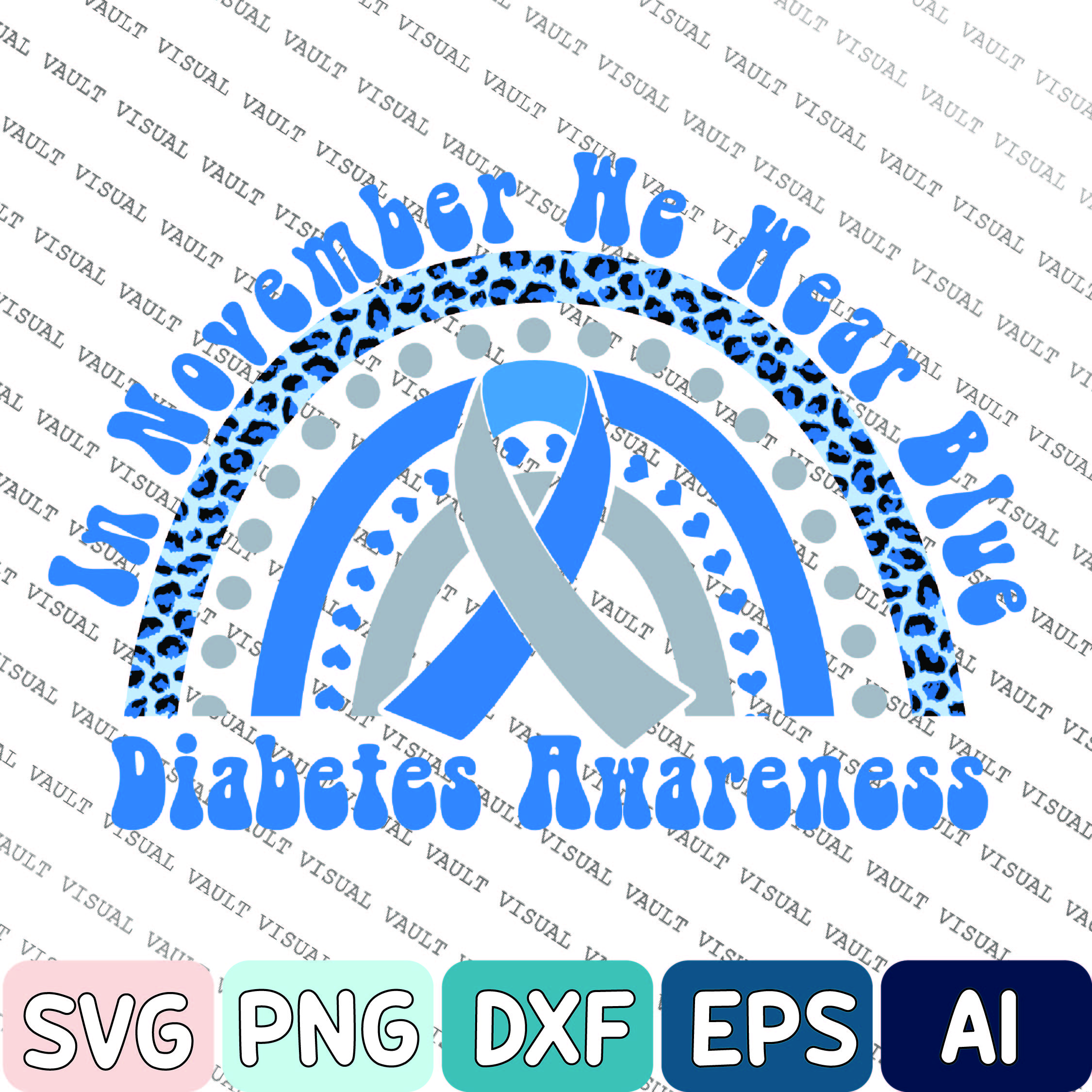 In November We Wear Blue Svg, Diabetes Awareness Month, Blue - Inspire ...